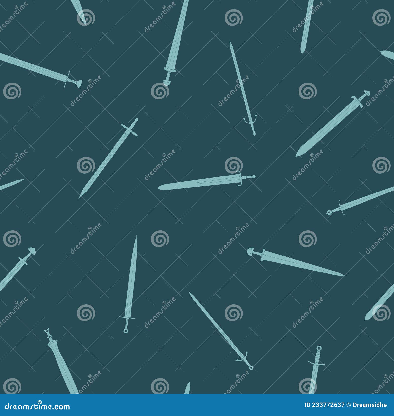 Seamless Pattern with Ancient Swords Stock Vector - Illustration of ...