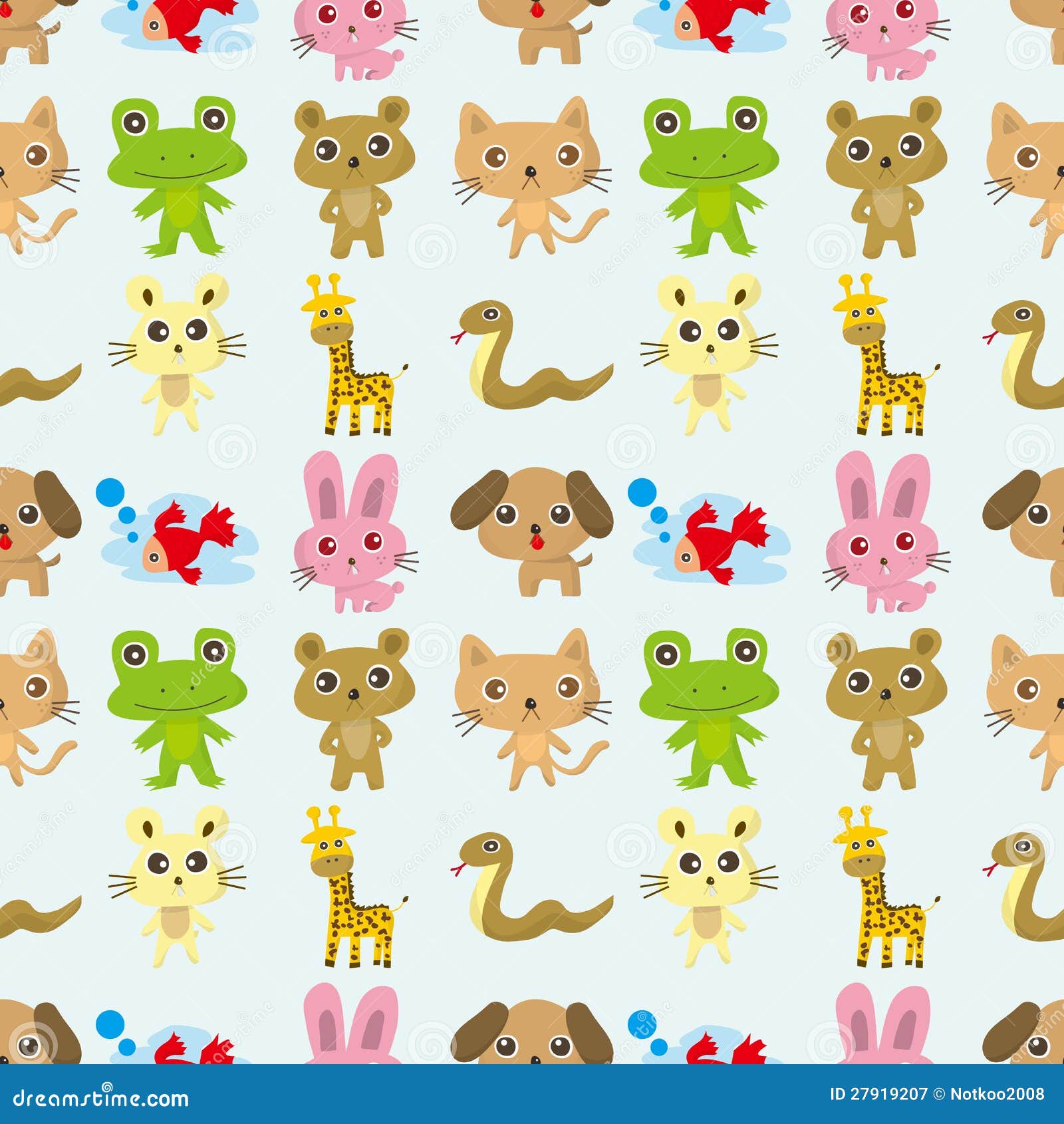 Seamless pattern animal stock vector. Illustration of comic - 27919207