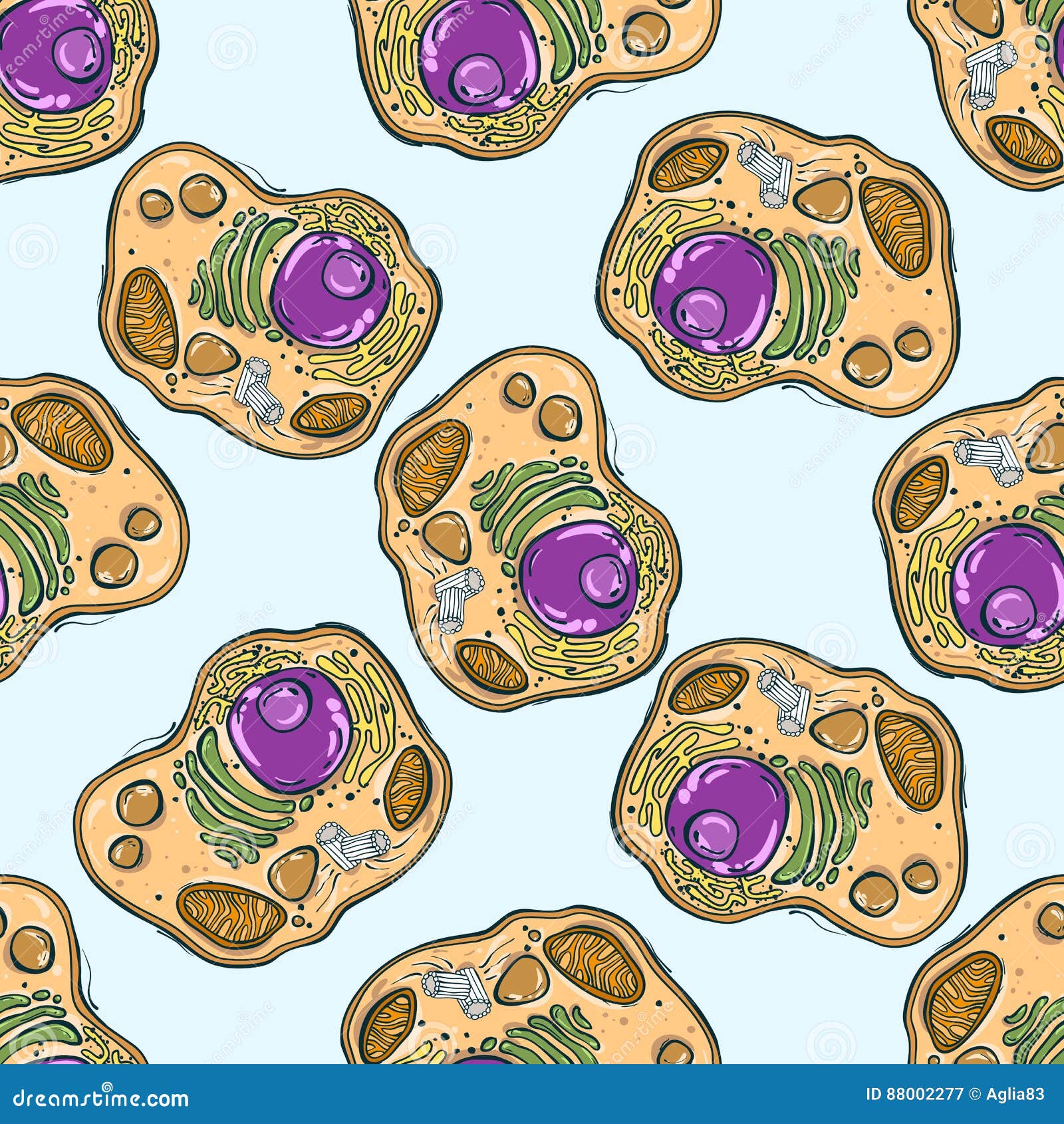 Seamless Pattern with Animal Cells Stock Vector - Illustration of ...