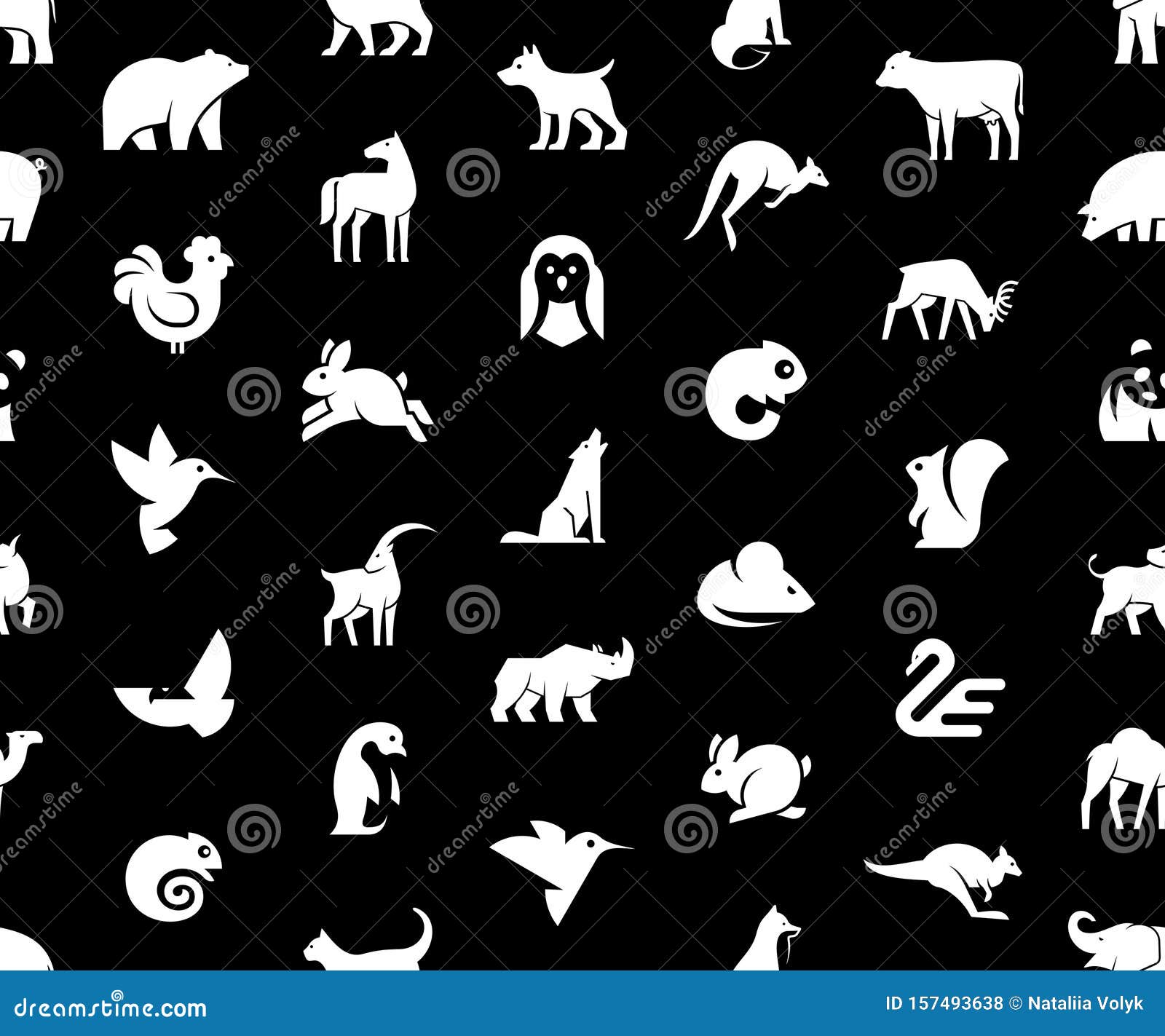 Animals Logos Collection. Animal Logo Set. Isolated On White Background ...