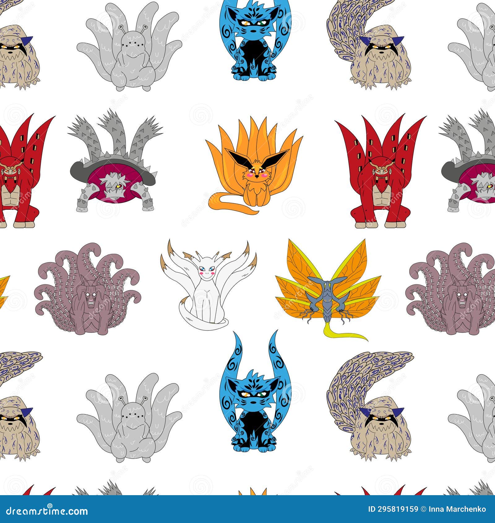 Seamless Pattern with Animals. Vector Illustration Stock Vector ...