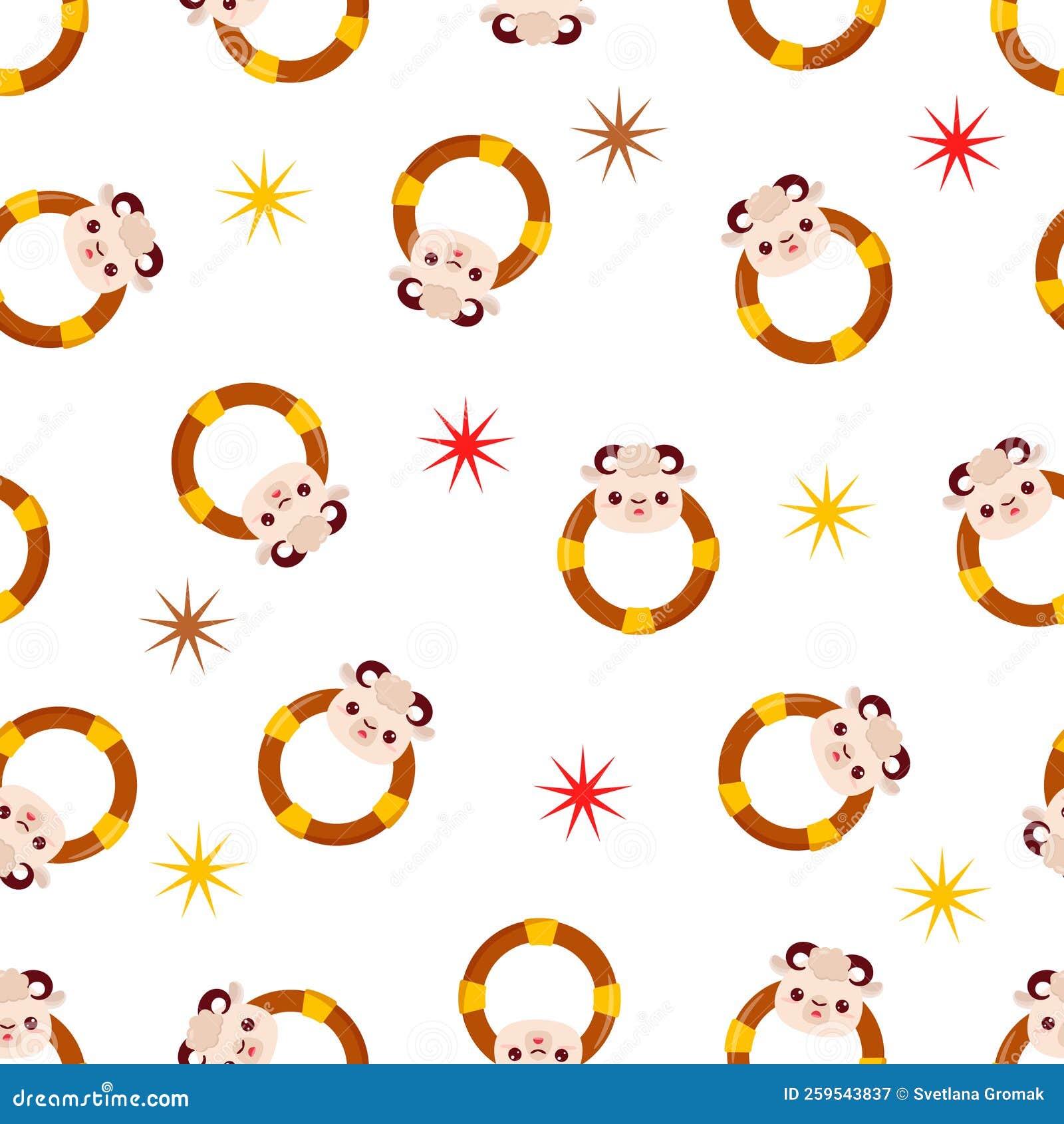 Seamless Pattern with Animals on a White Background. a Pattern with a ...