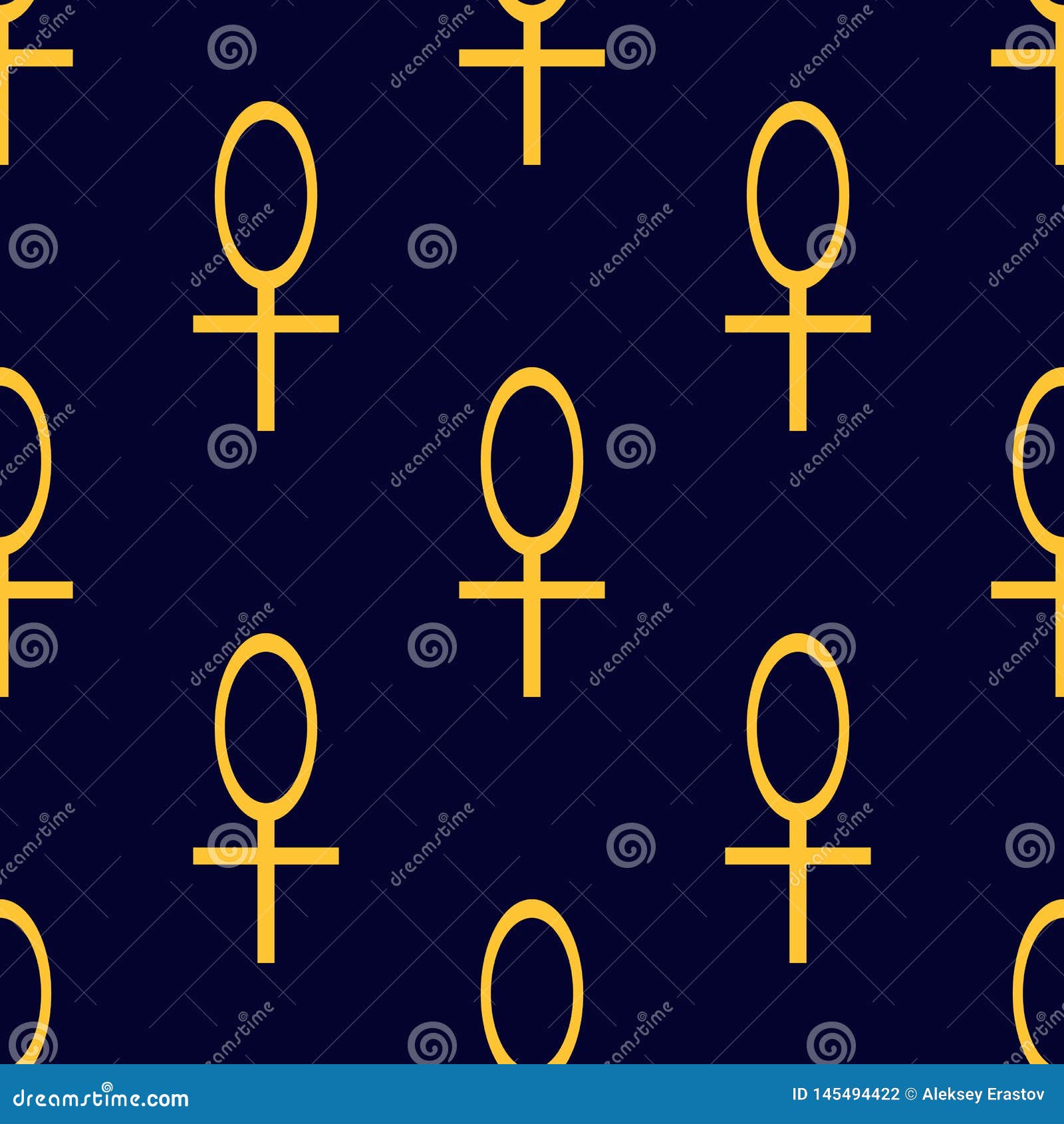 Seamless Pattern with Ankh. Vector Illustration. Stock Vector ...