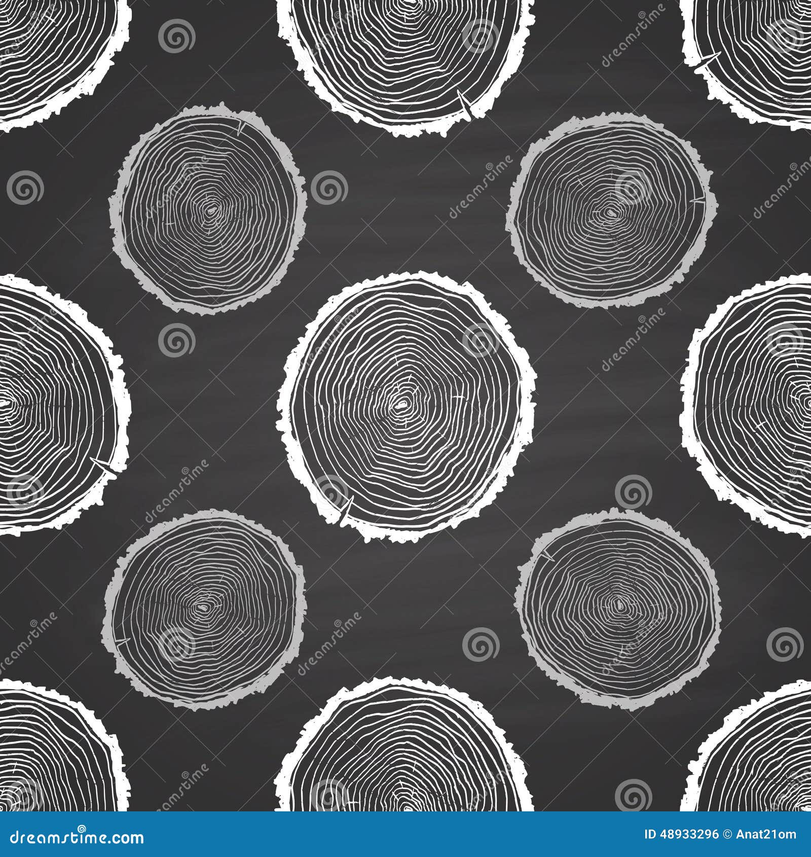 Seamless Pattern of Annual Rings of a Tree. Stock Vector - Illustration ...