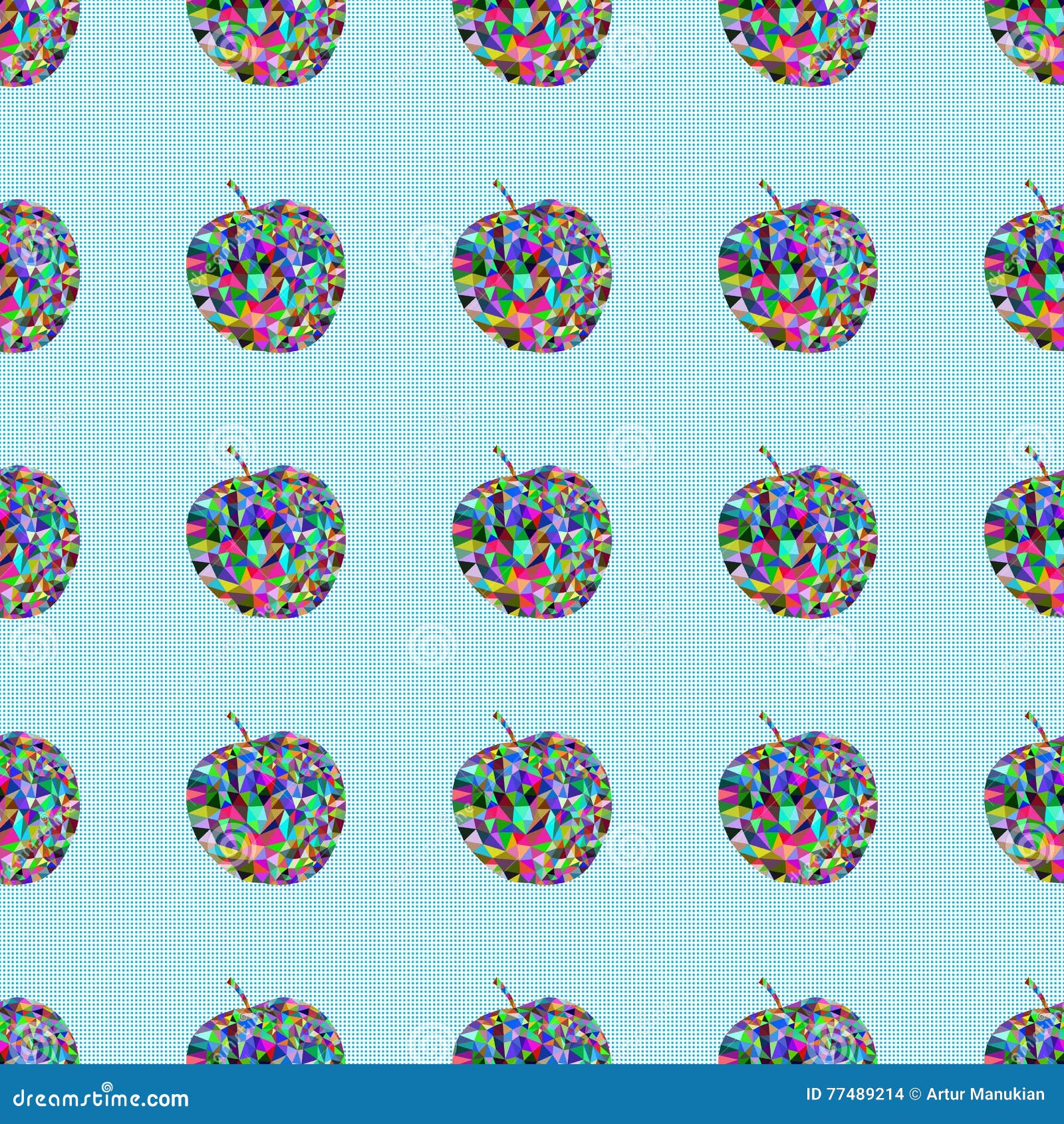 Seamless pattern a apples stock illustration. Illustration of organic ...