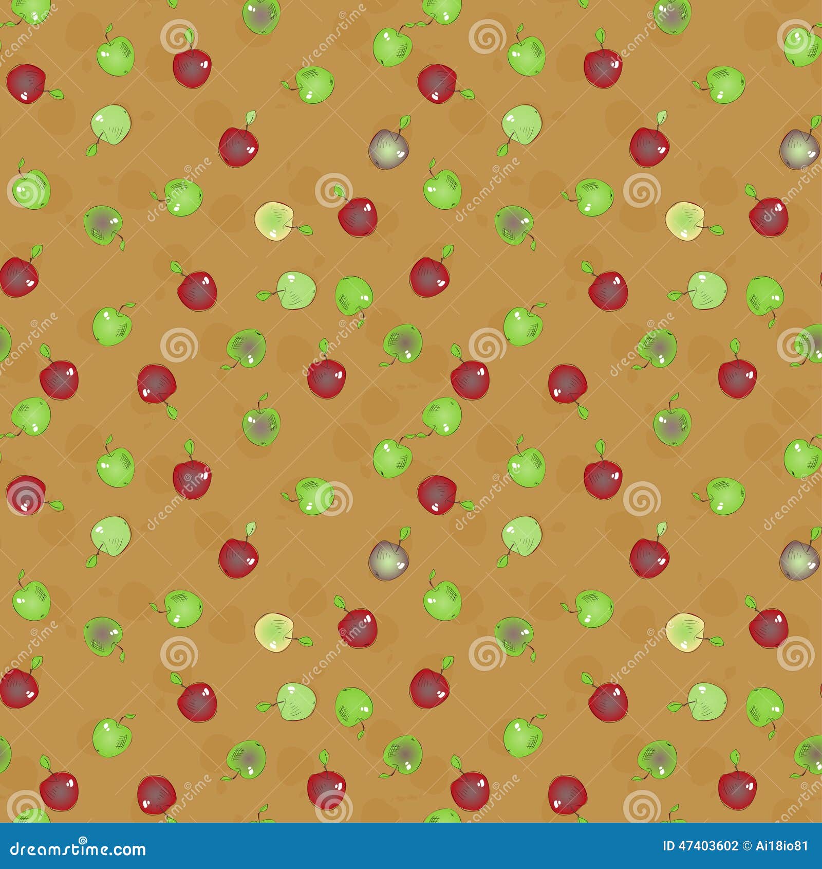 Seamless Pattern of Apples, Stock Vector - Illustration of appetizing ...