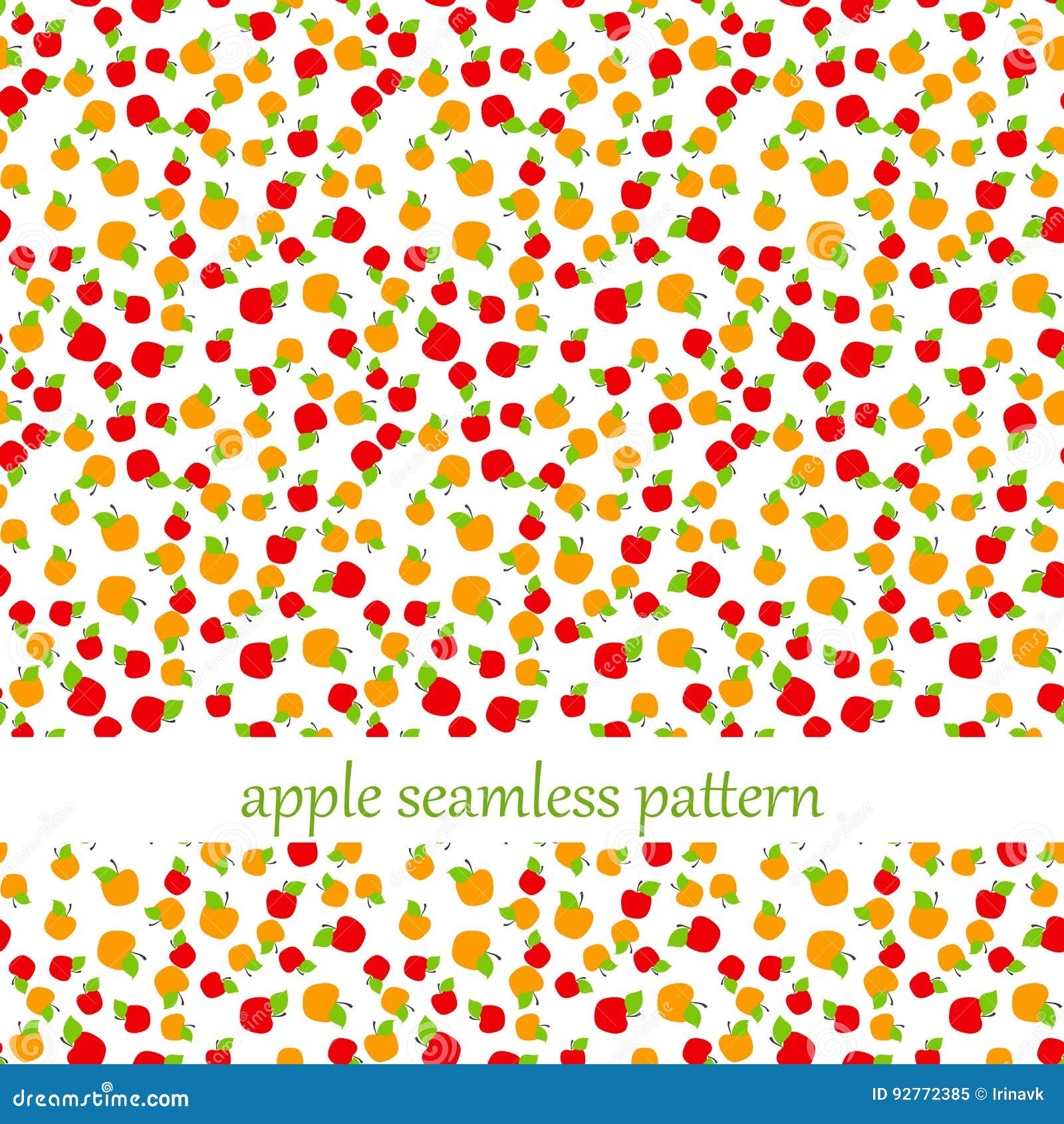 Seamless Pattern with Apples. Vector Stock Vector - Illustration of ...