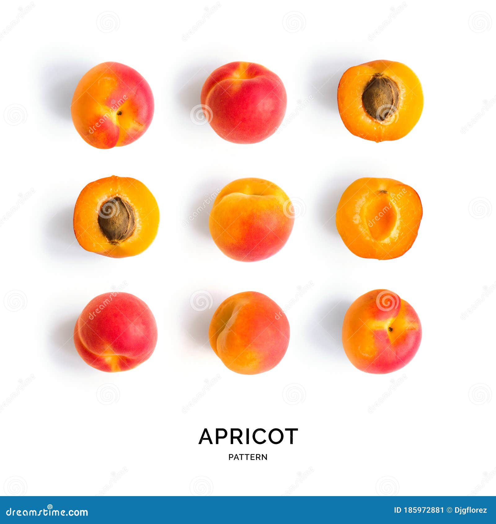 Seamless Pattern with Apricot. Tropical Abstract Background. Apricot on ...