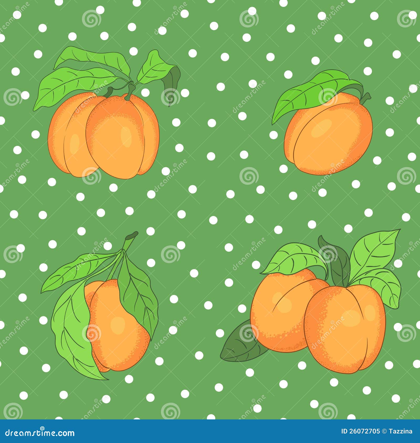 Seamless Pattern with Apricots Stock Vector - Illustration of elegant ...