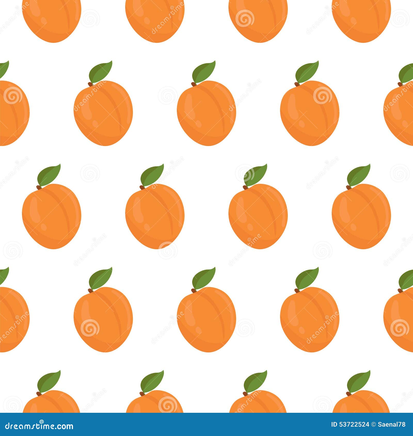 Seamless Pattern with Apricots Stock Vector - Illustration of juicy ...