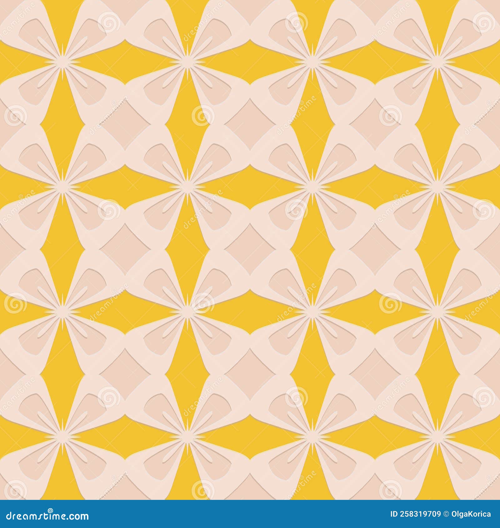 Seamless Pattern in Arabic Beige Yellow Orange Background for Design ...