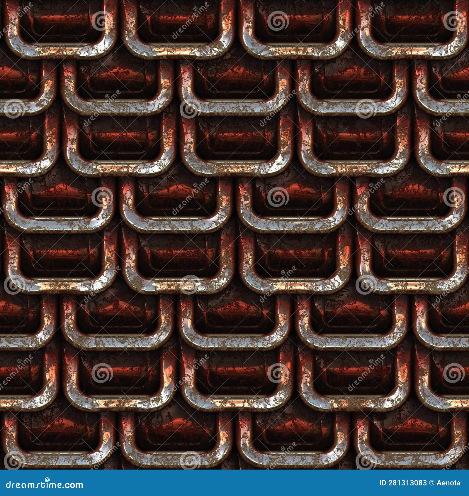 Seamless Pattern of Armour Scale Stock Illustration - Illustration of ...