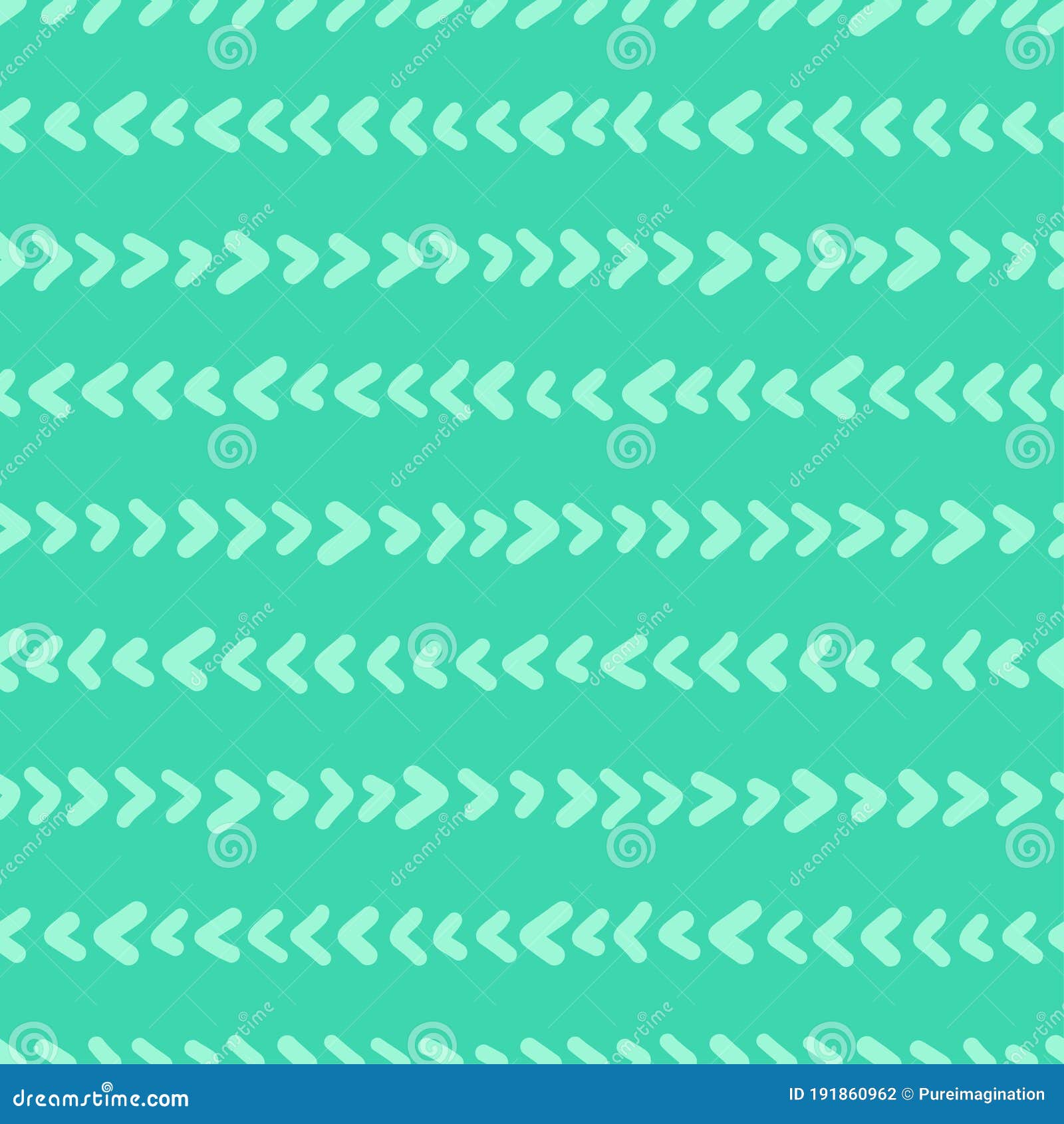 Seamless Pattern with Arrow Shapes on Green Background, Vector Stock ...