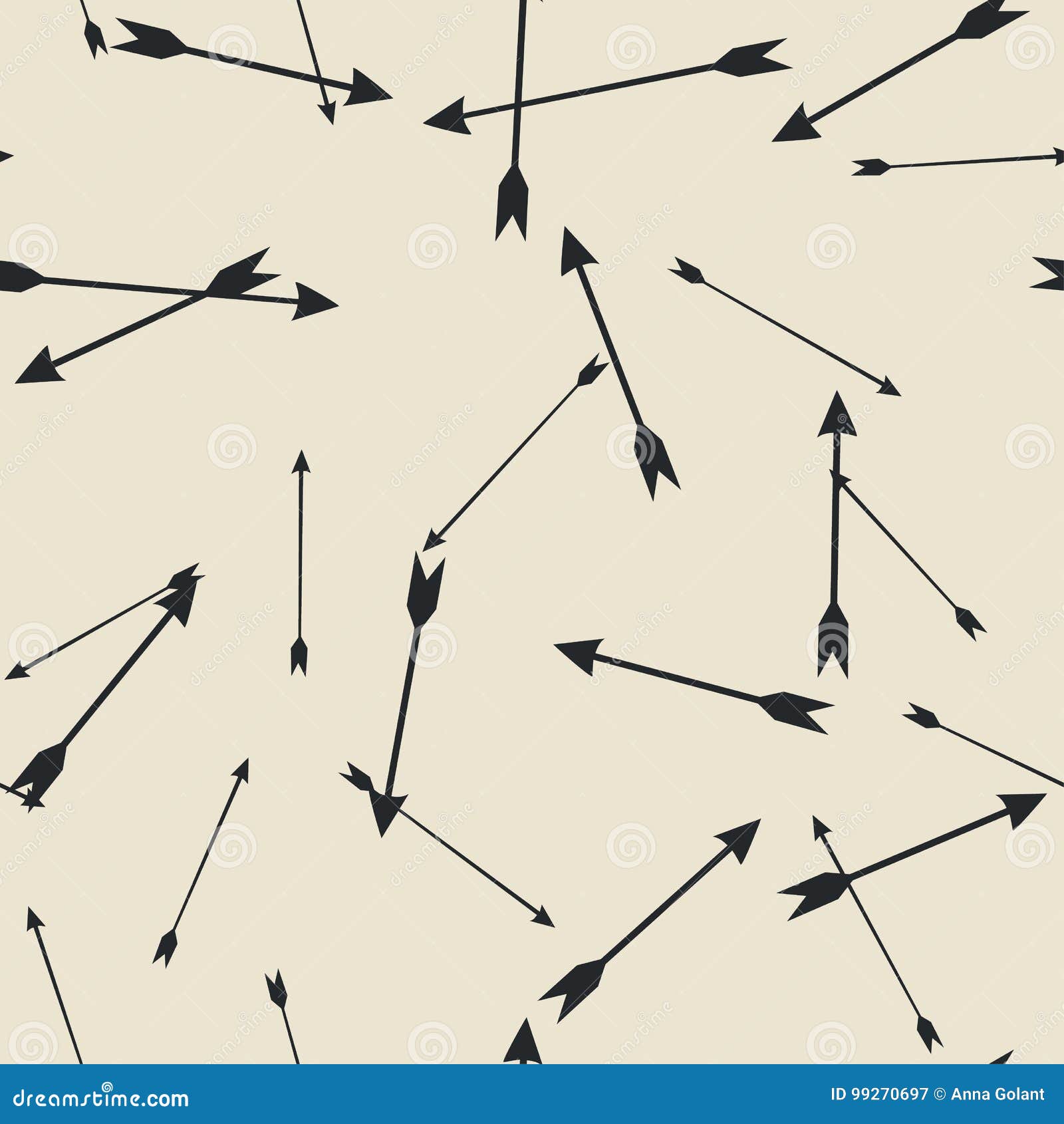 Seamless Pattern with Arrows. Cute Simple Background for Printing on ...