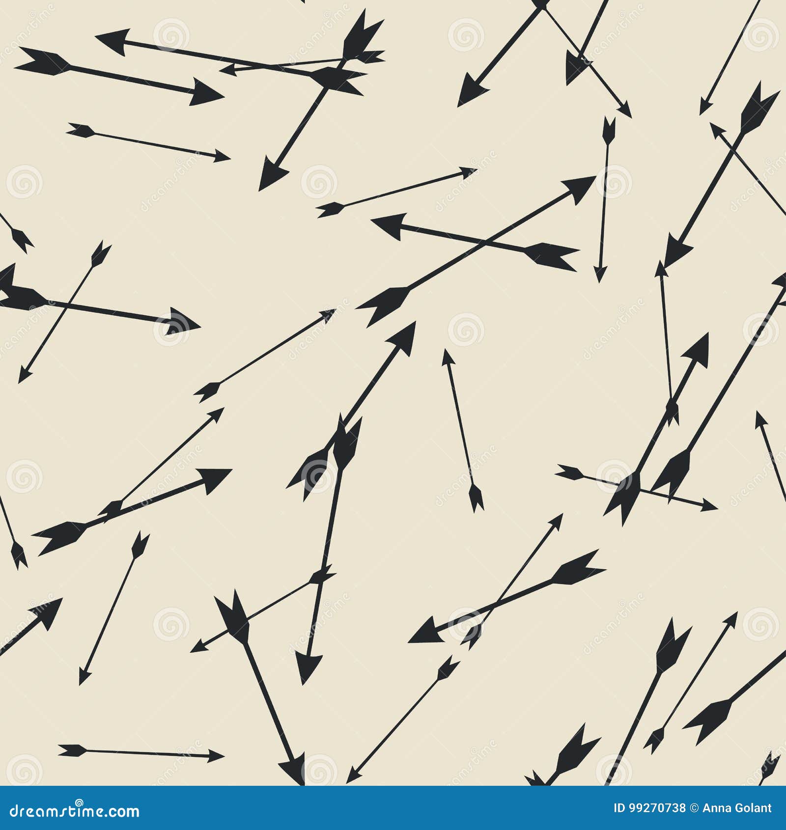 Seamless Pattern with Arrows. Cute Simple Background for Printing on ...