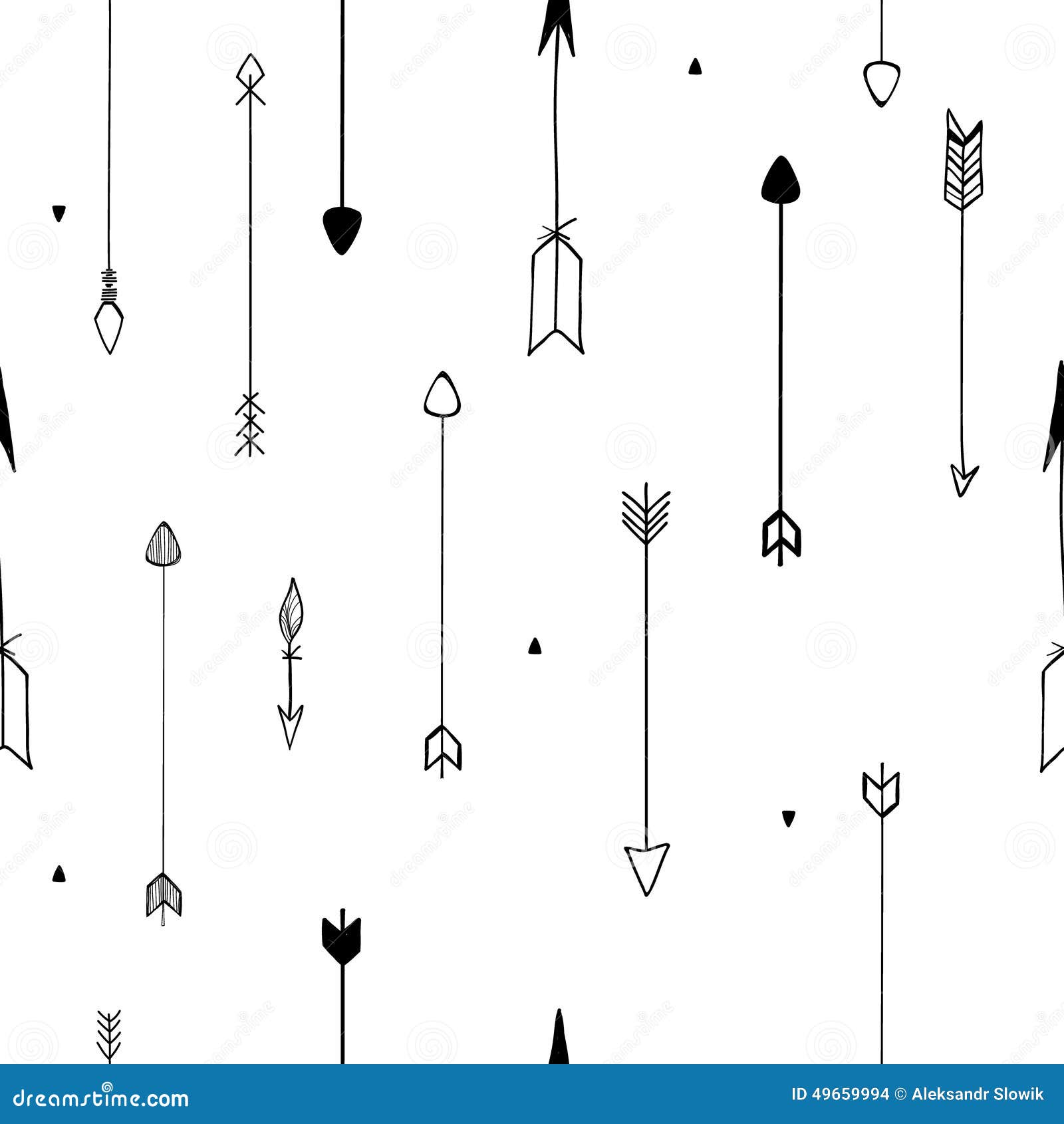 Seamless pattern of arrows stock vector. Illustration of modern - 49659994