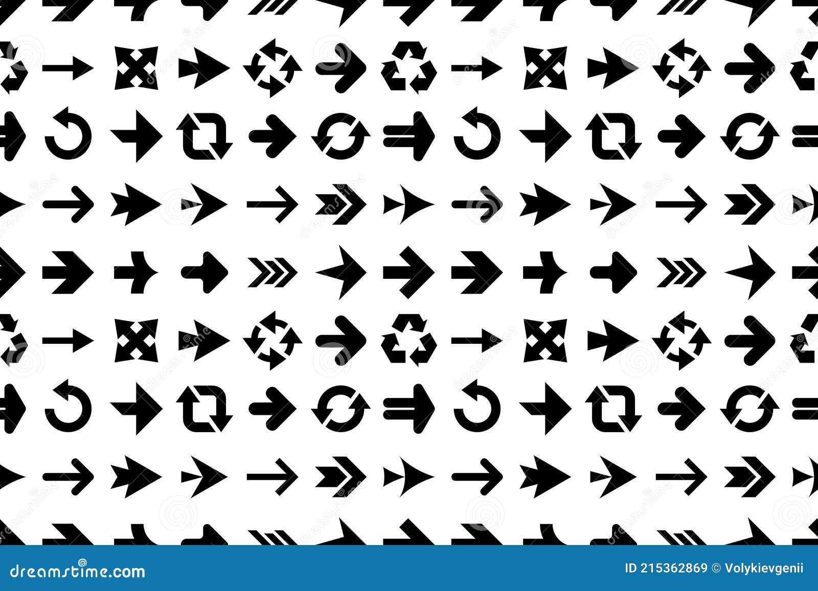 Seamless Pattern with Arrows Stock Vector - Illustration of navigation ...
