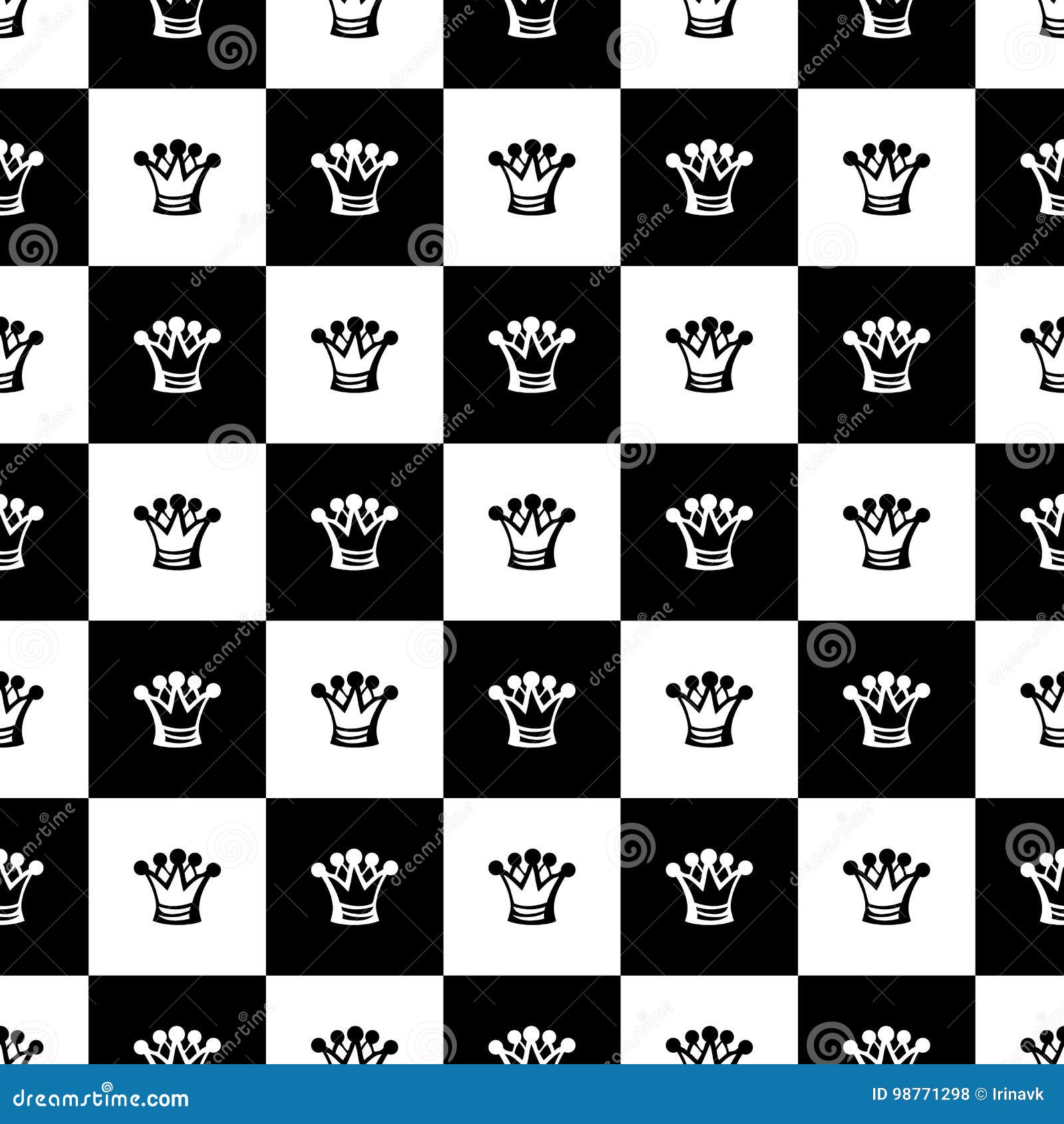 Seamless Pattern As Chess Board. Vector Stock Vector - Illustration of ...