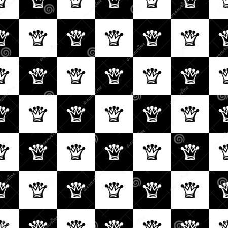 Seamless Pattern As Chess Board. Vector Stock Vector - Illustration of ...