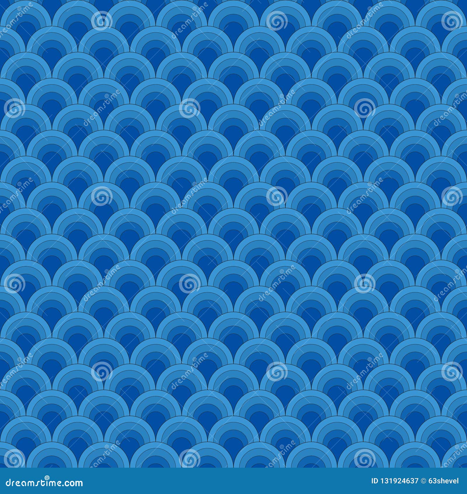 Seamless Pattern. Asian Color Waves. Stock Vector - Illustration of ...