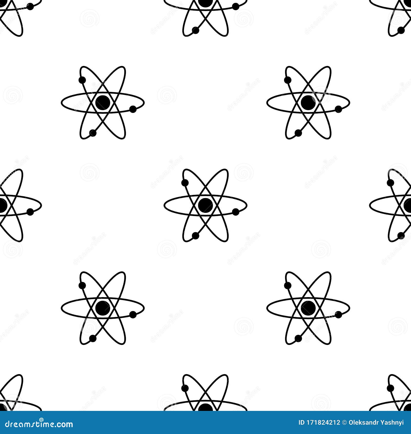 Seamless Pattern with Atom Icon. Vector Illustration for Design, Web ...
