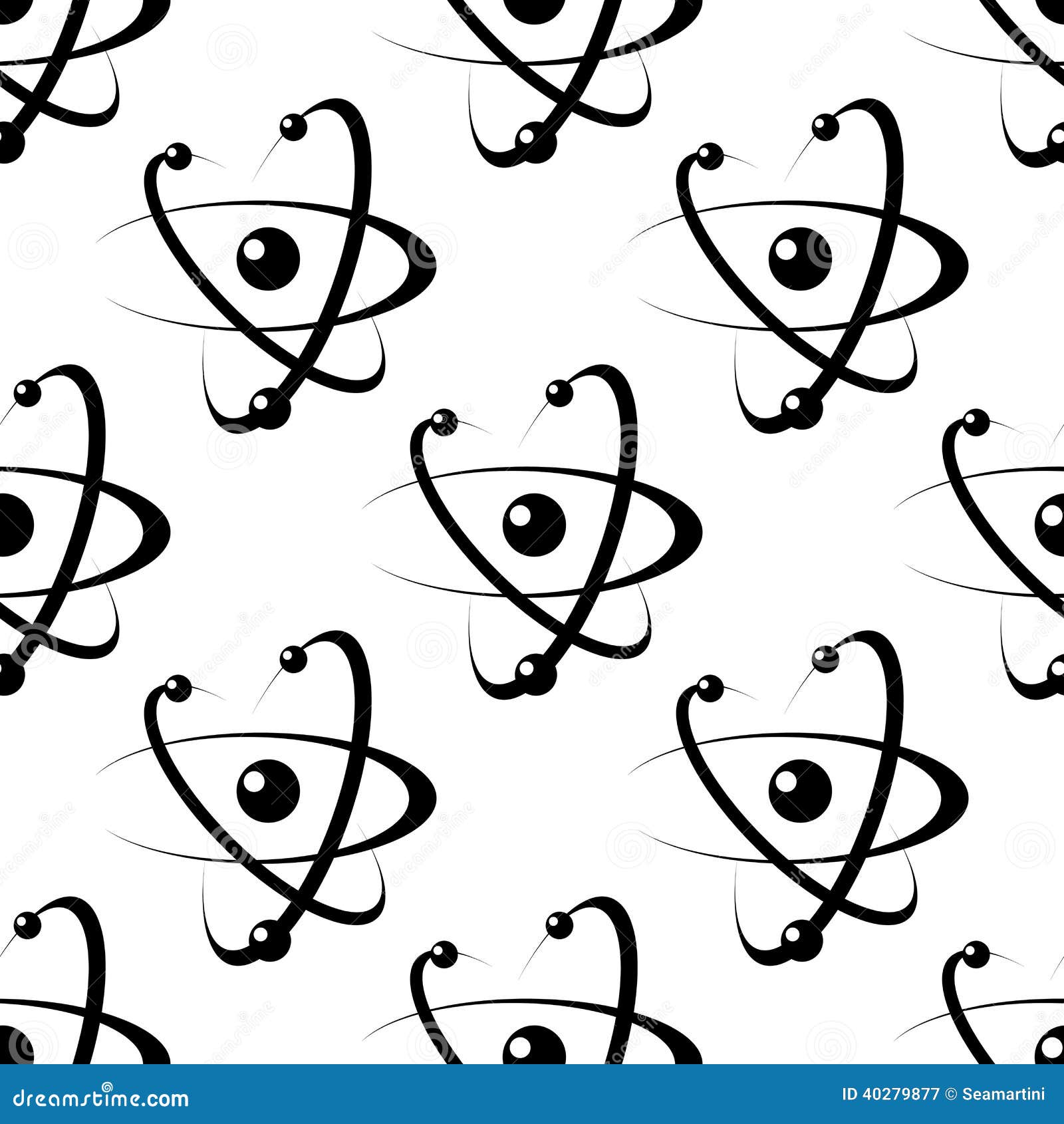 Seamless pattern of atoms stock vector. Illustration of abstract - 40279877