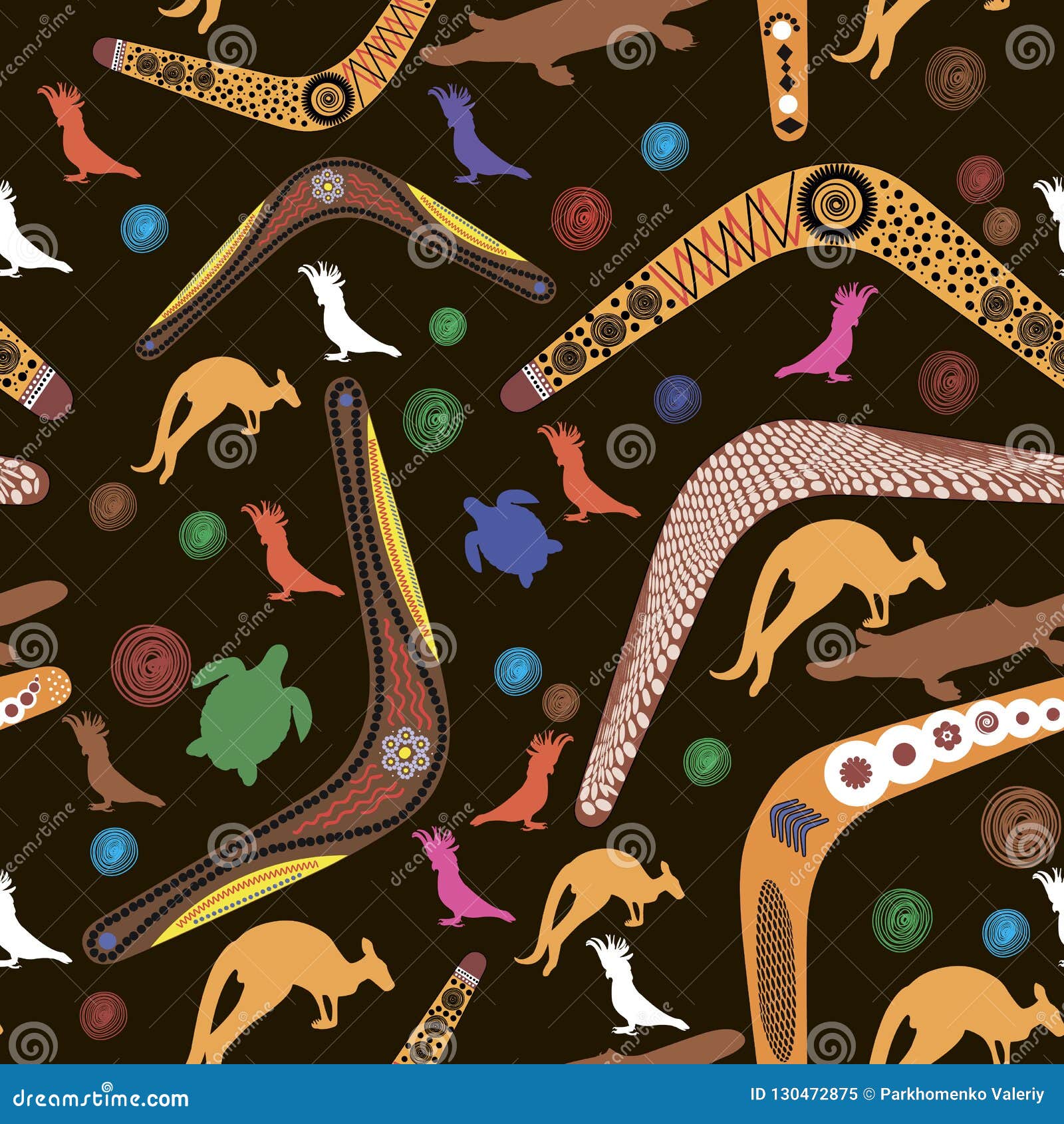 Seamless Pattern of Australian Theme Variant 3 Stock Vector ...