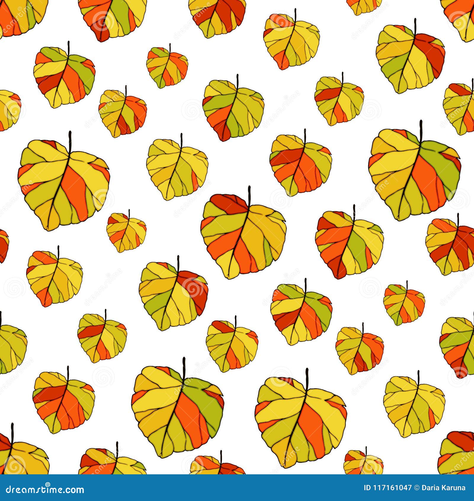 Seamless Pattern with Autumn Leaves. Autumn Leaf Fall Stock Vector ...