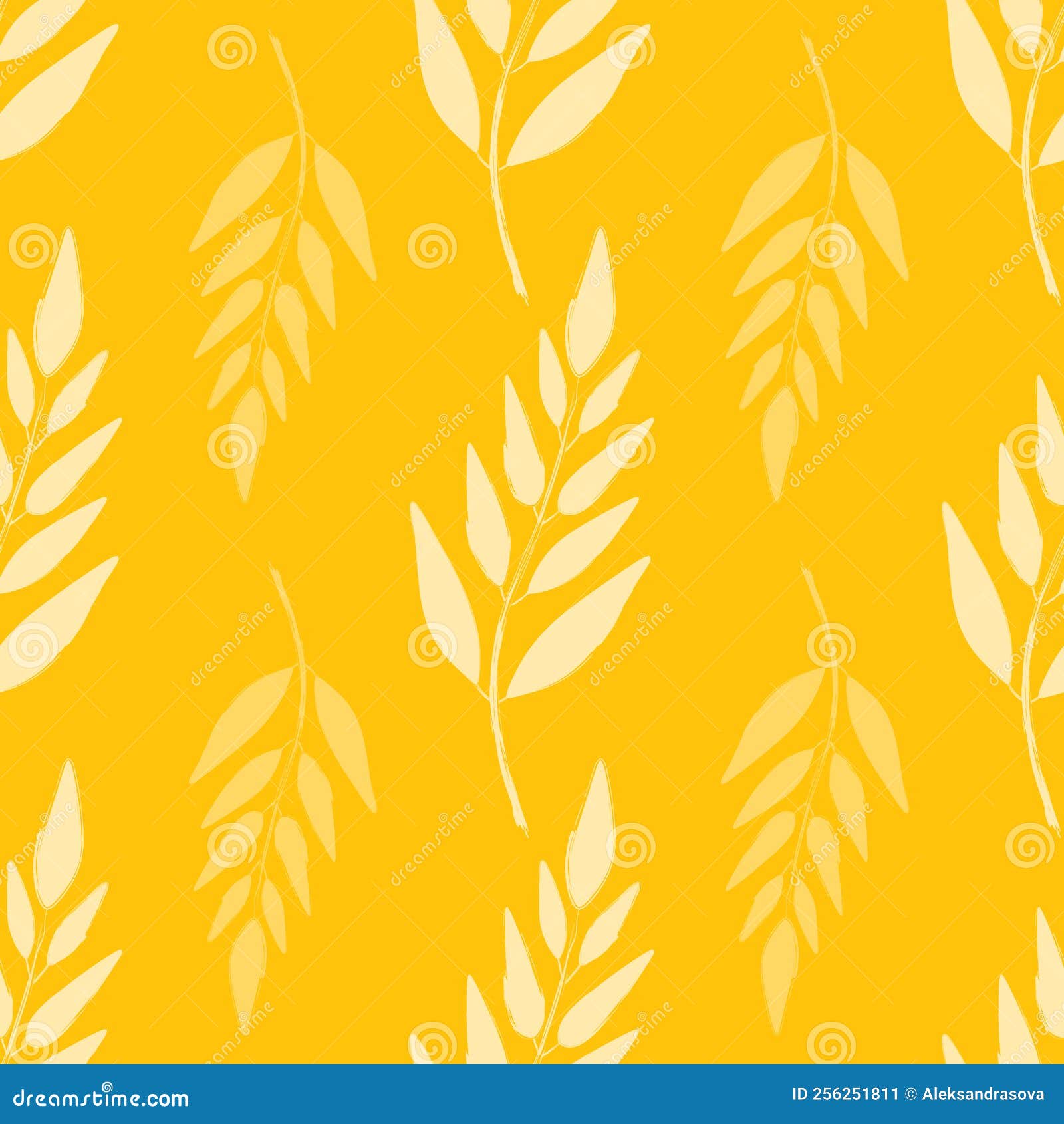 Seamless Pattern of Autumn Leaves. Branches Vector Pattern Stock Vector ...