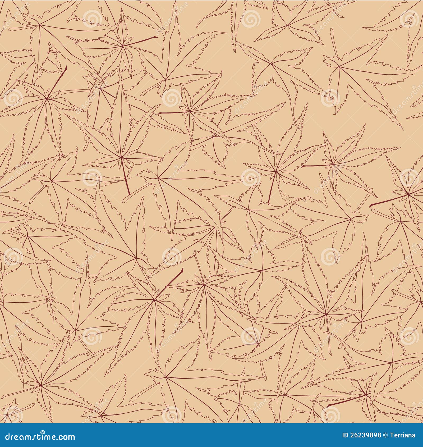 Seamless Pattern from Autumn Maple Leaves Stock Vector - Illustration ...