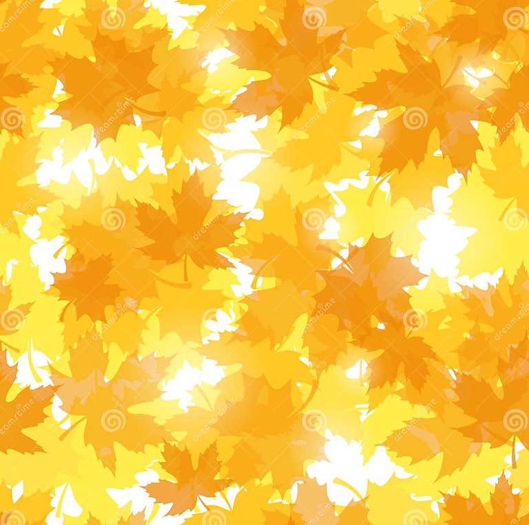 Seamless Pattern with Autumn Maple Leaves. Stock Vector - Illustration ...