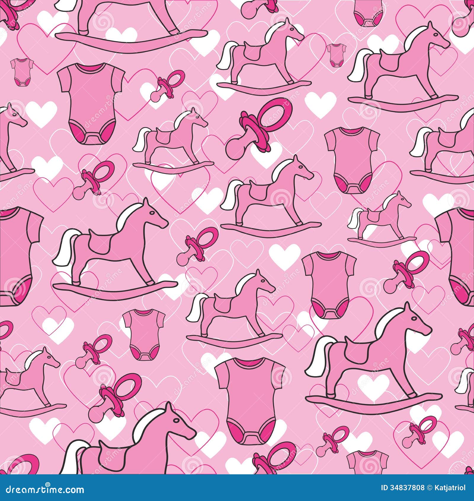 Seamless Pattern Baby Pink Royalty Free Stock Photos - Image: 34837808