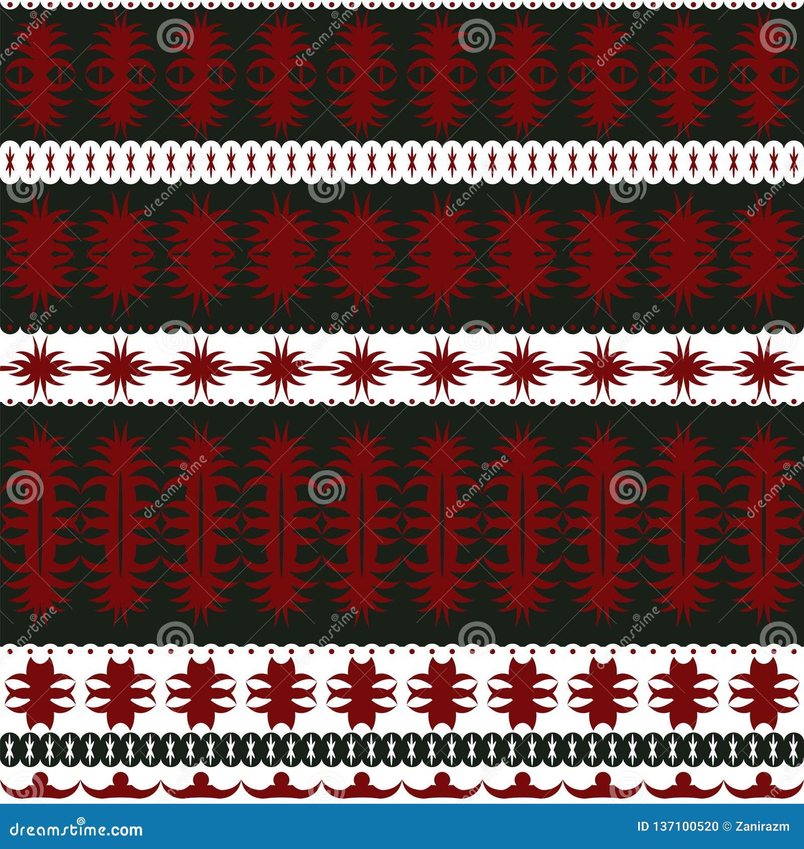 Seamless Pattern Background in African Style in Contrasting Colors with ...