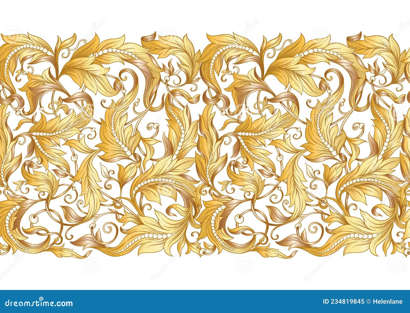 Seamless Pattern, Background in Baroque, Rococo, Victorian, Renaissance ...