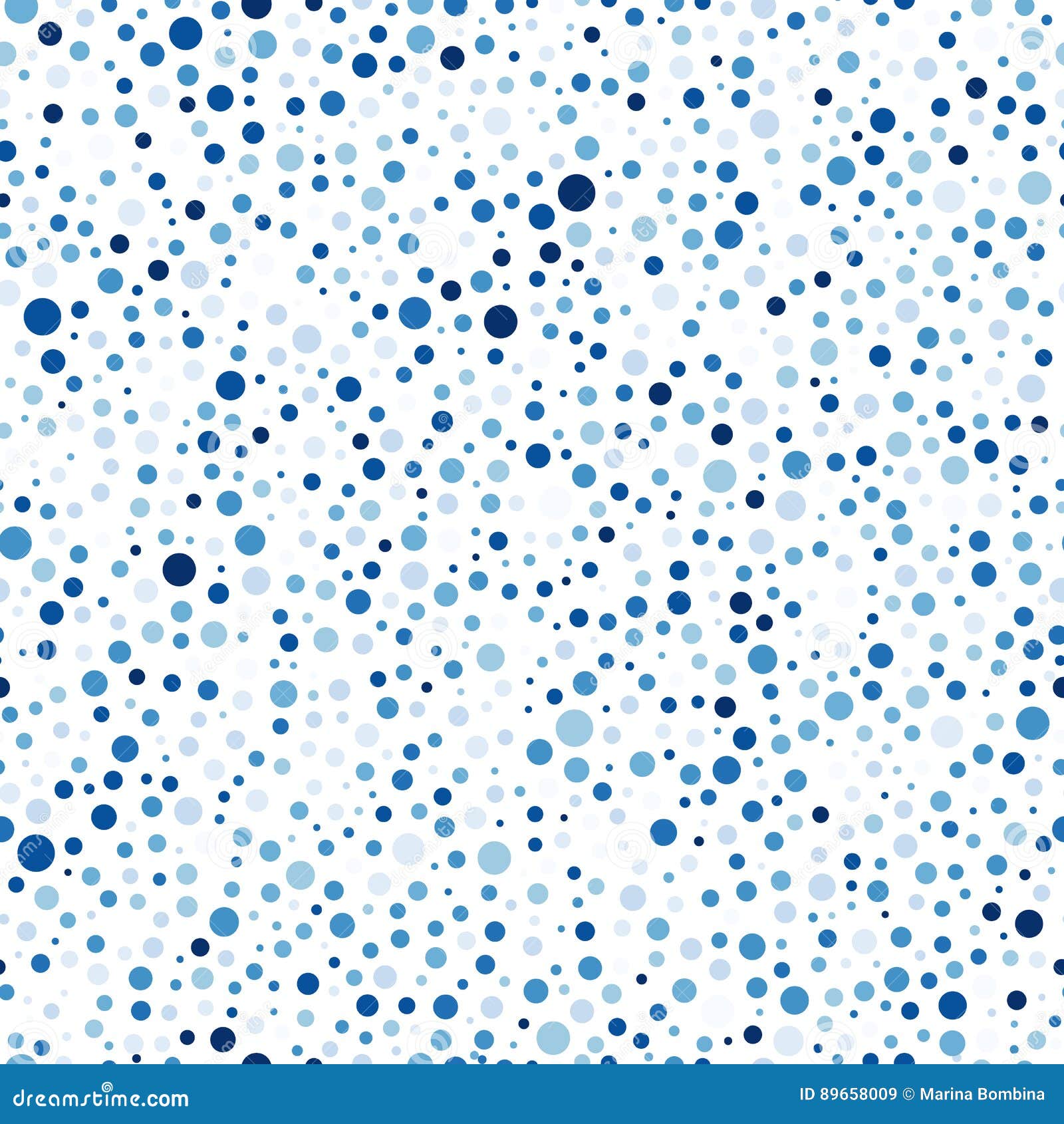 Seamless Pattern Background with Blue Dots on White Vector Stock Vector ...