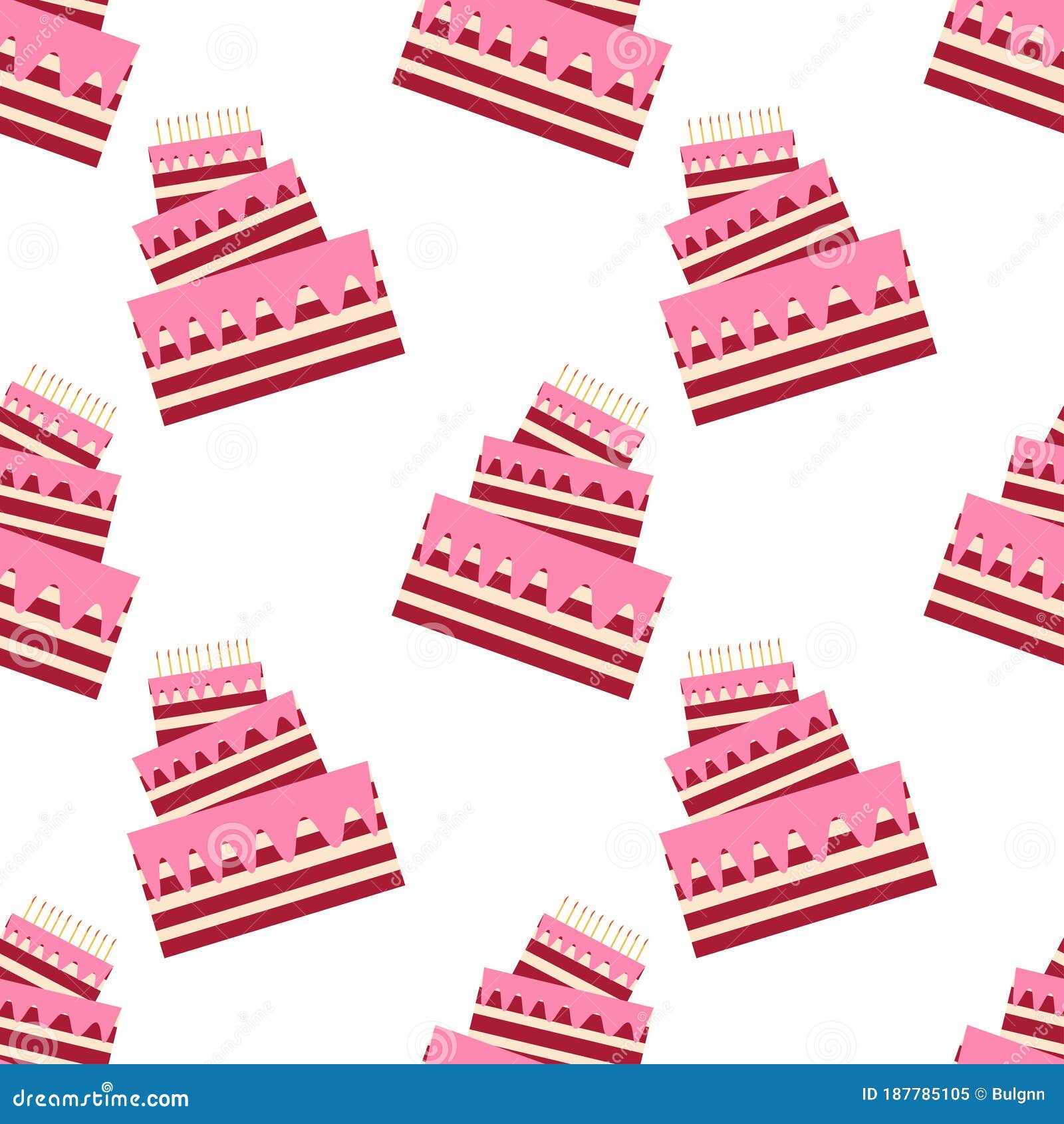 Seamless Pattern Background with Cake. Template for Background, Banner ...