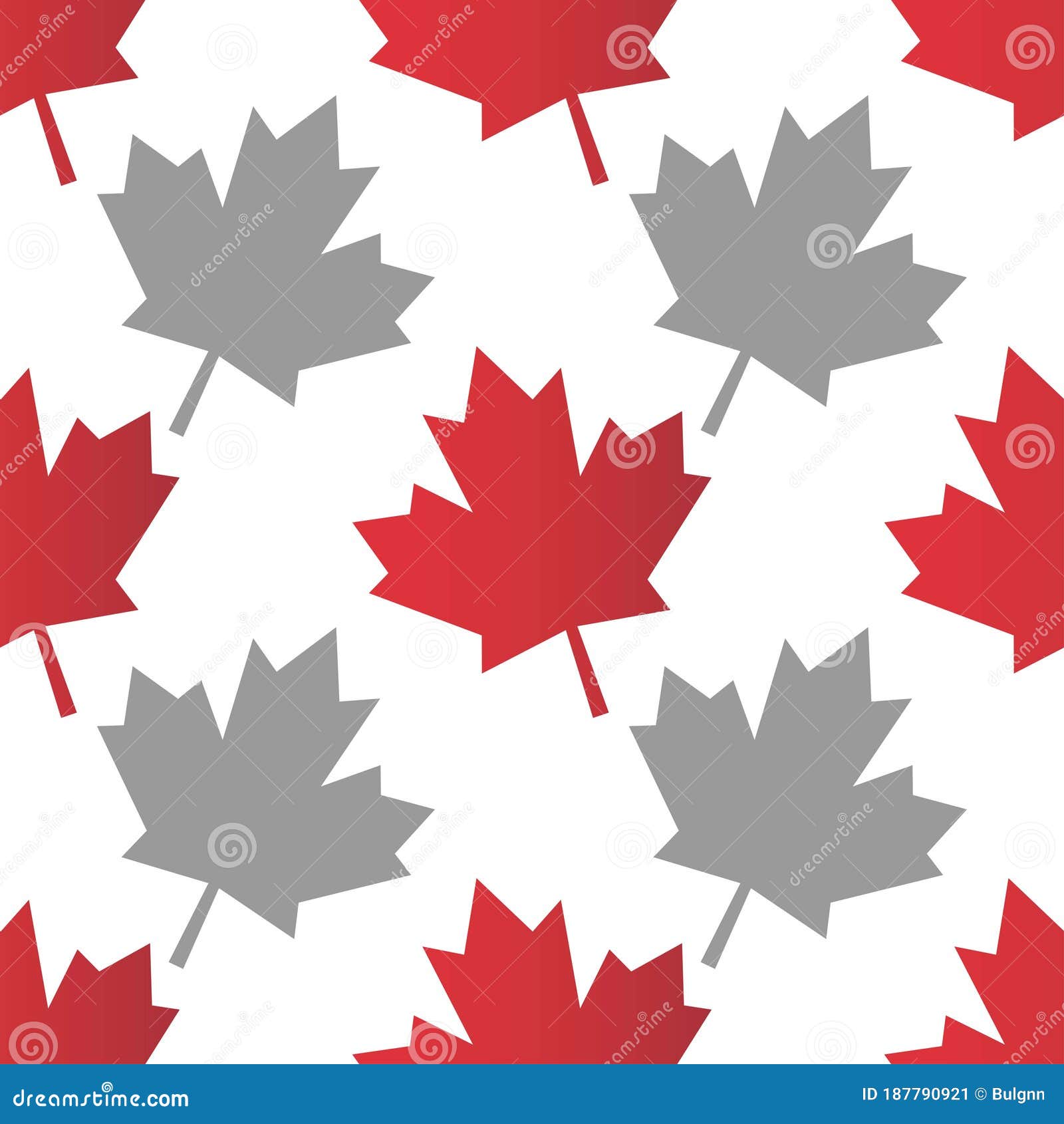 Seamless Pattern Background with Canadian Maple Leaf. Template for ...
