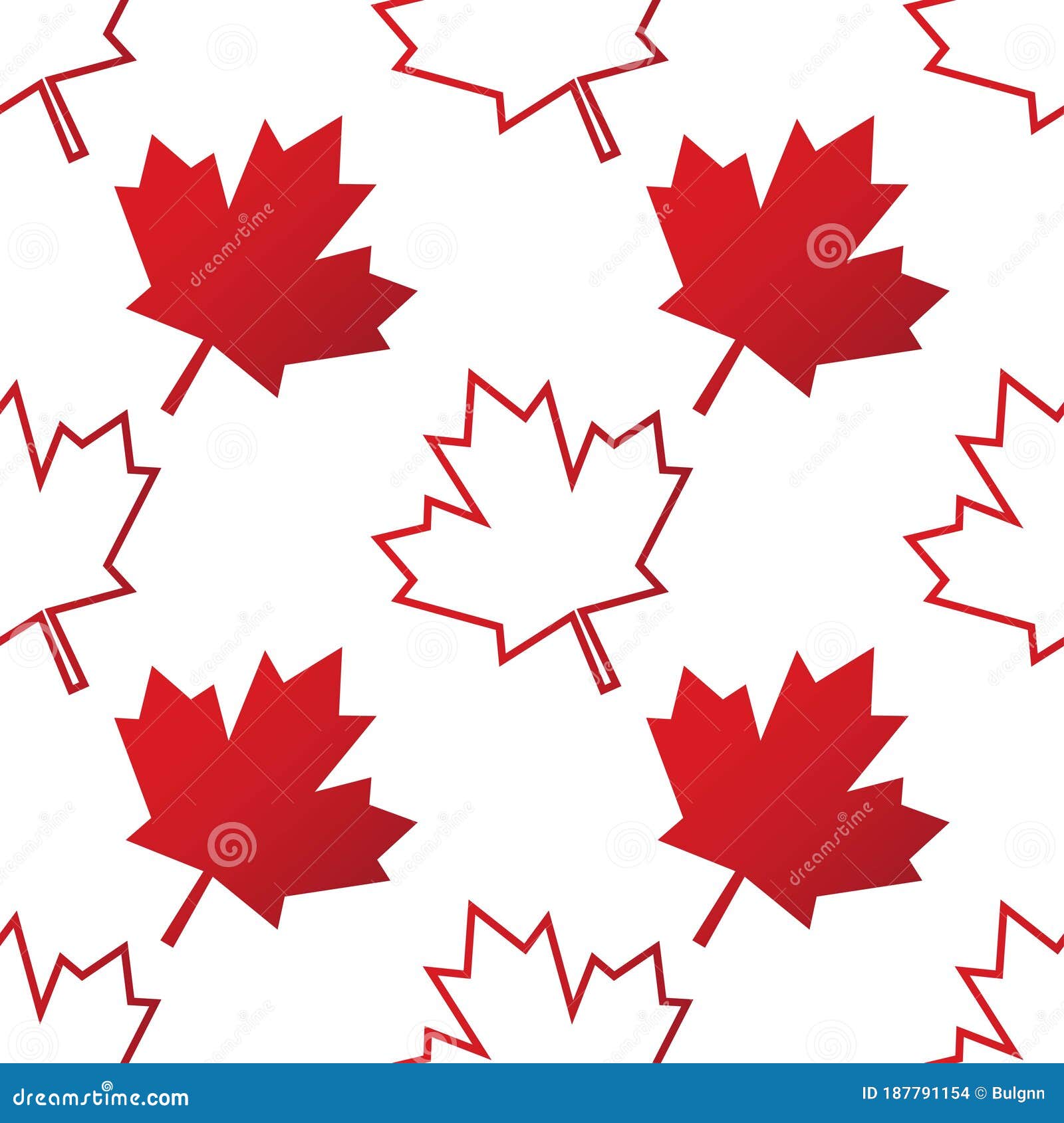 Seamless Pattern Background with Canadian Maple Leaf. Template for ...