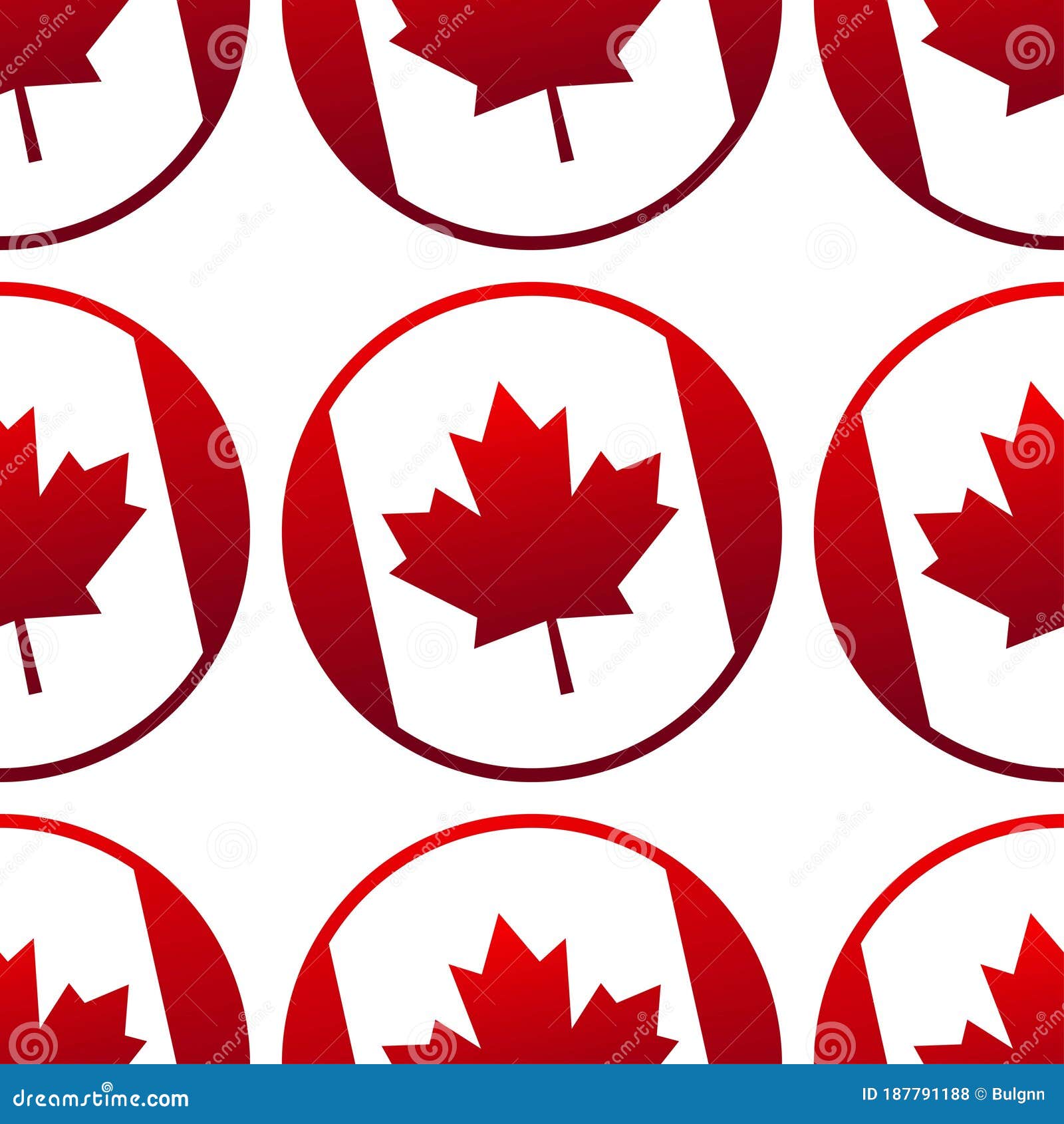 Seamless Pattern Background with Canadian Maple Leaf. Template for ...