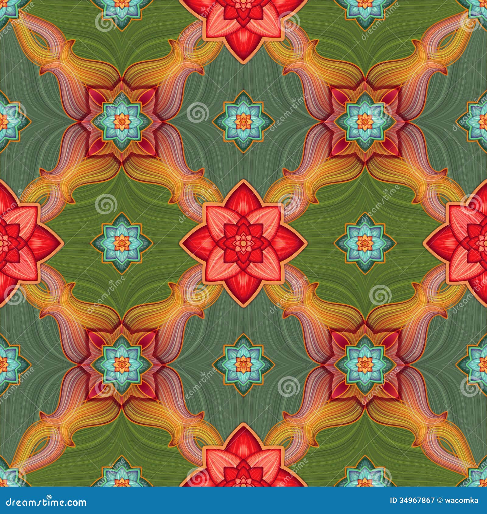Seamless Pattern Background, Christmas Gift Wrapping Paper Stock ...