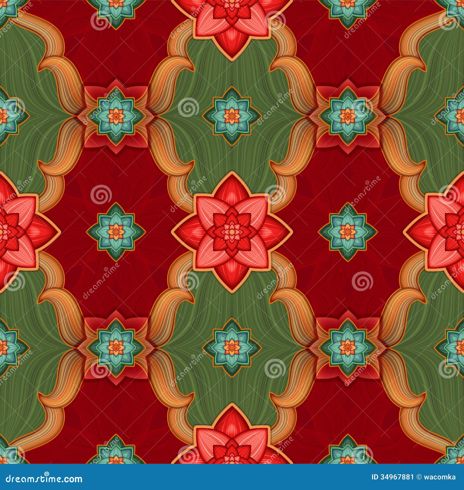 Seamless Pattern Background, Christmas Gift Wrapping Paper Stock ...
