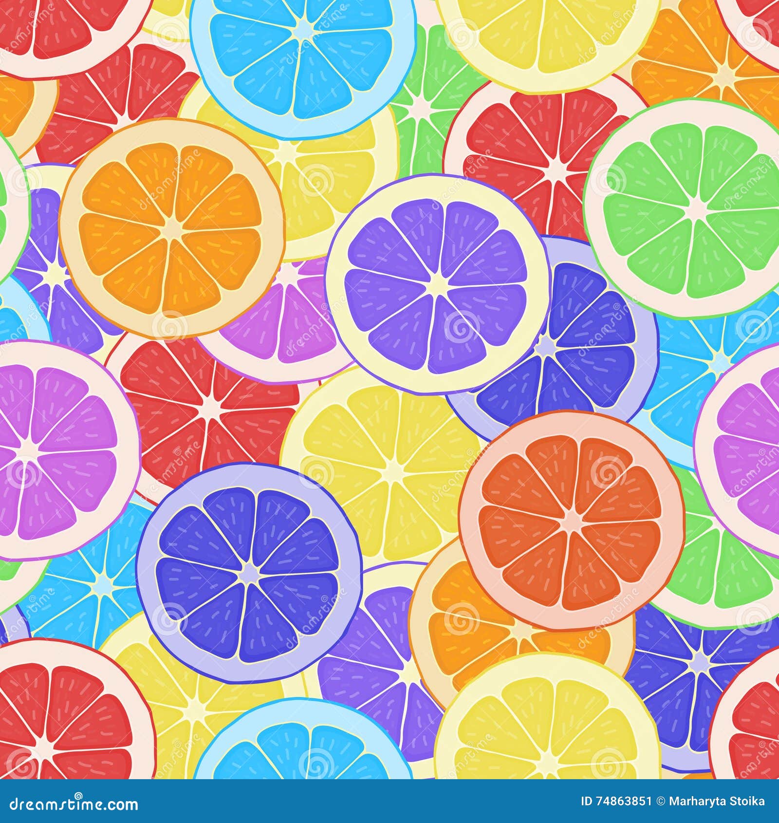 Seamless Pattern Background Citrus. Wallpaper Fruit Stock Vector ...