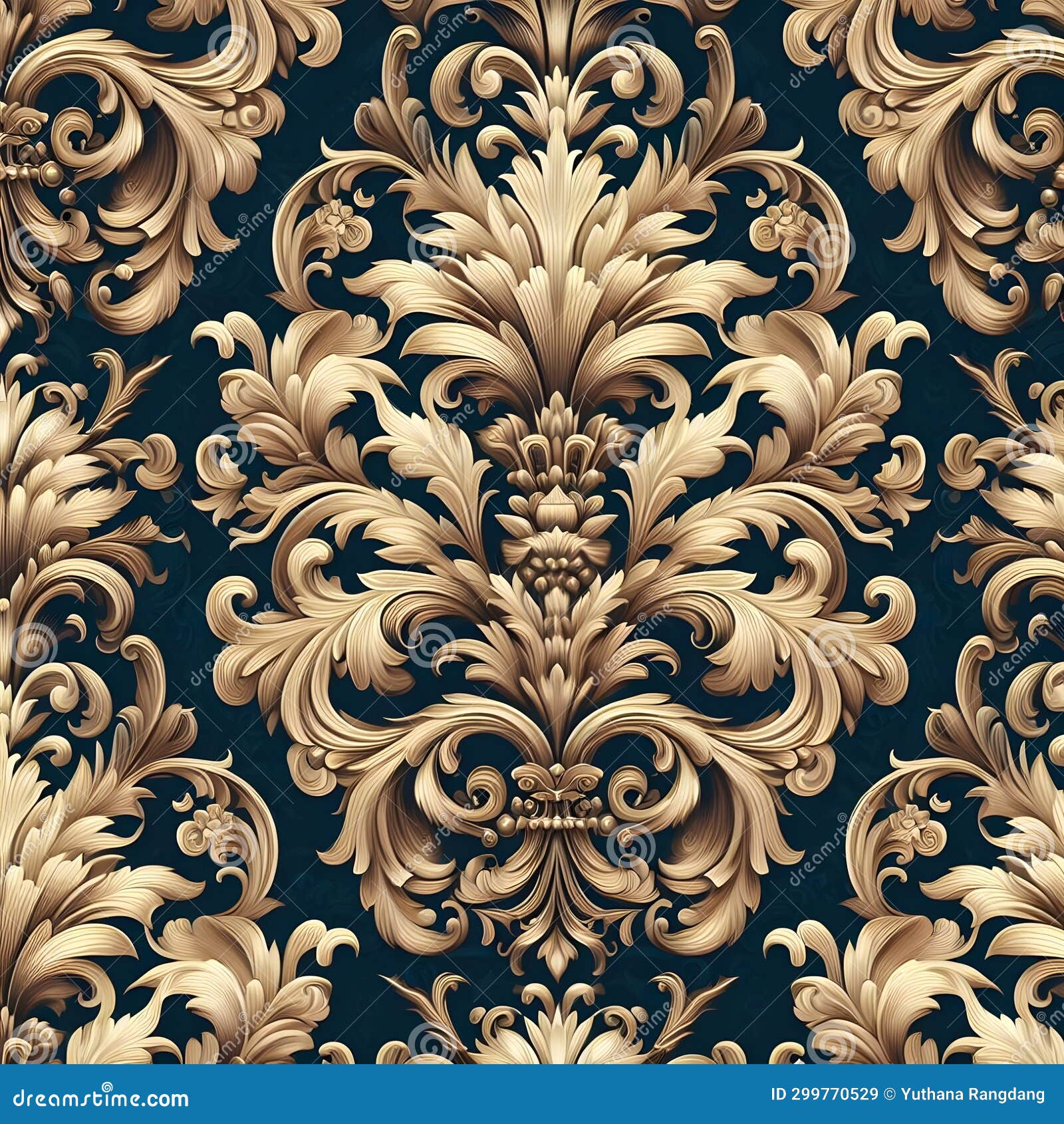 Seamless Pattern Background. Classical Luxury Old Fashioned Stock ...