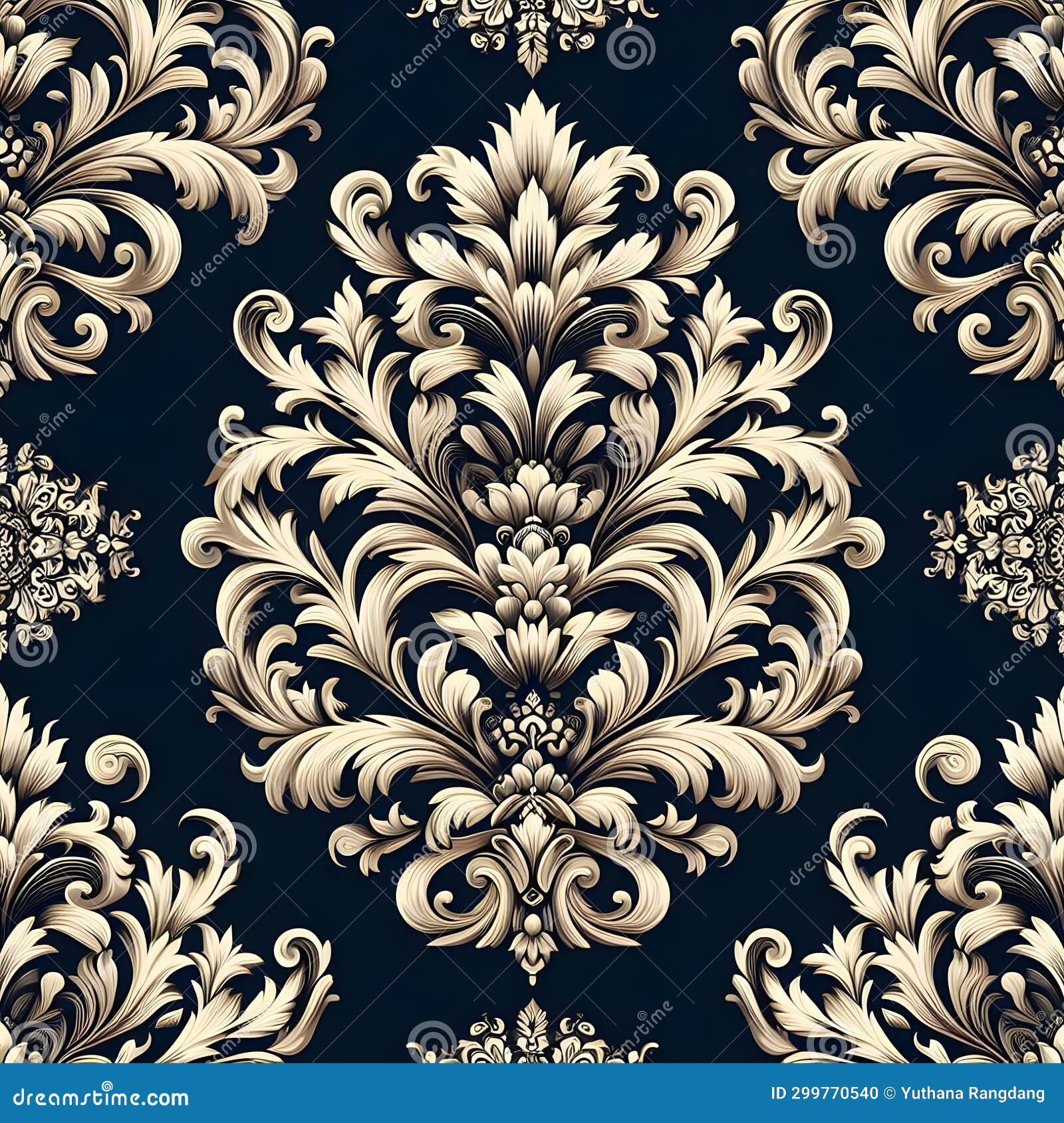 Seamless Pattern Background. Classical Luxury Old Fashioned Stock Photo ...