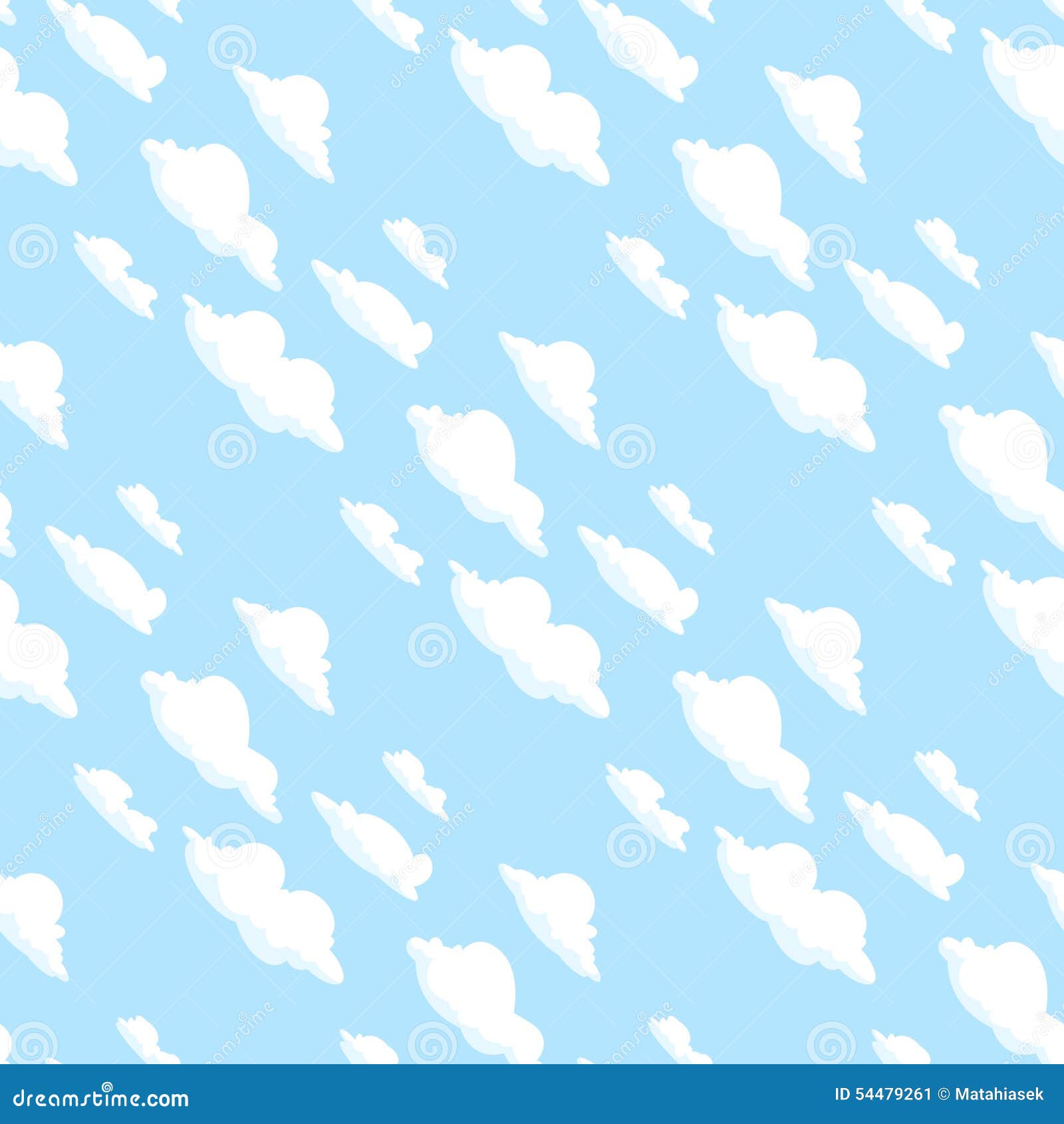 Seamless Pattern or Background with Clouds and Planes Stock ...