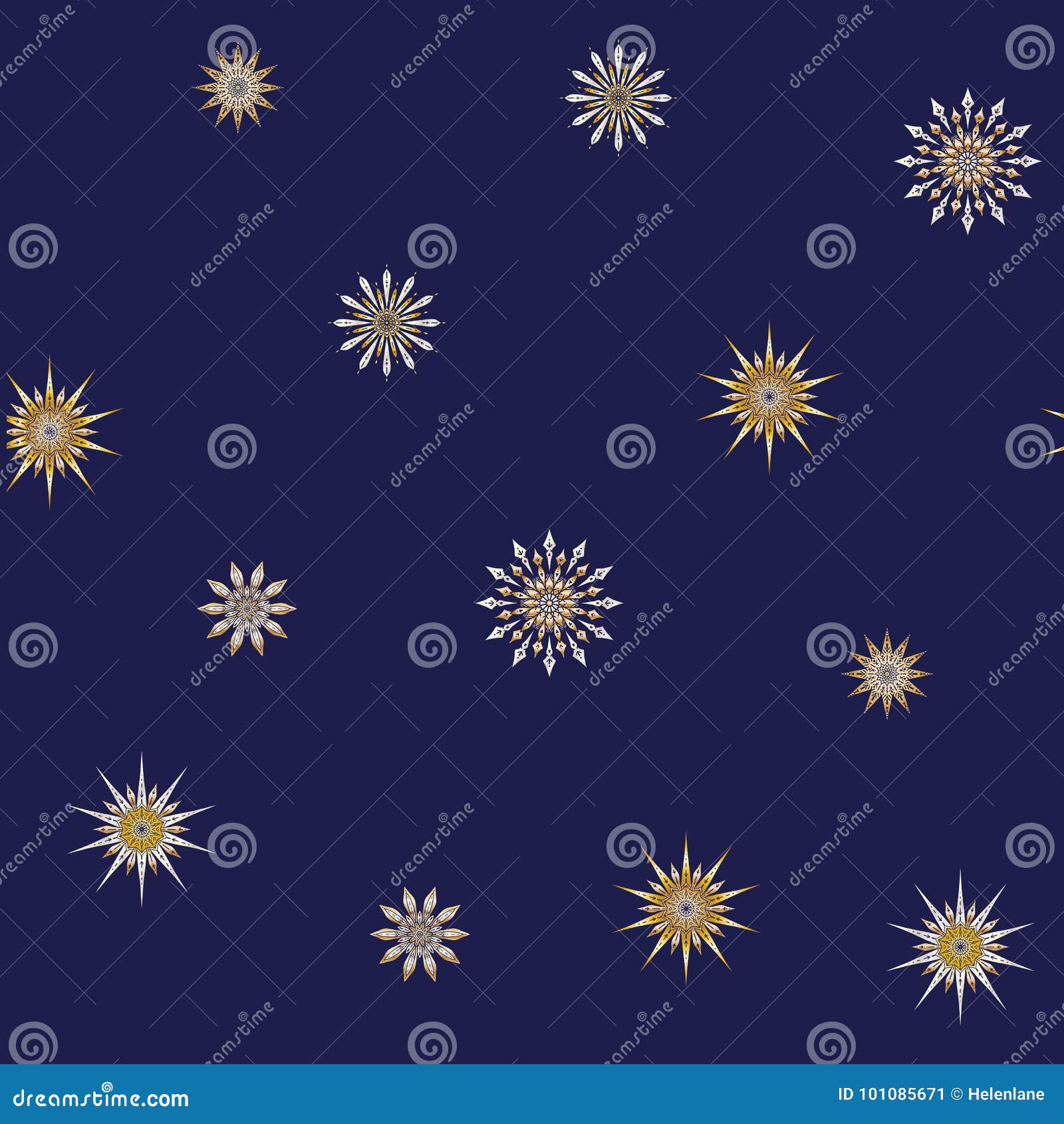 Seamless Pattern, Background with Decorative Stars. Stock Vector ...