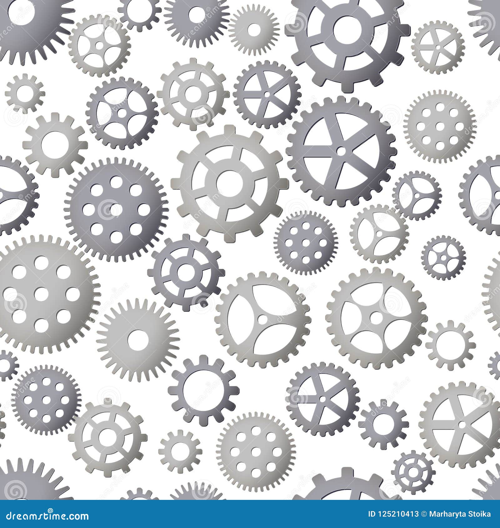 Seamless Pattern Background with Gears. Stock Vector - Illustration of ...