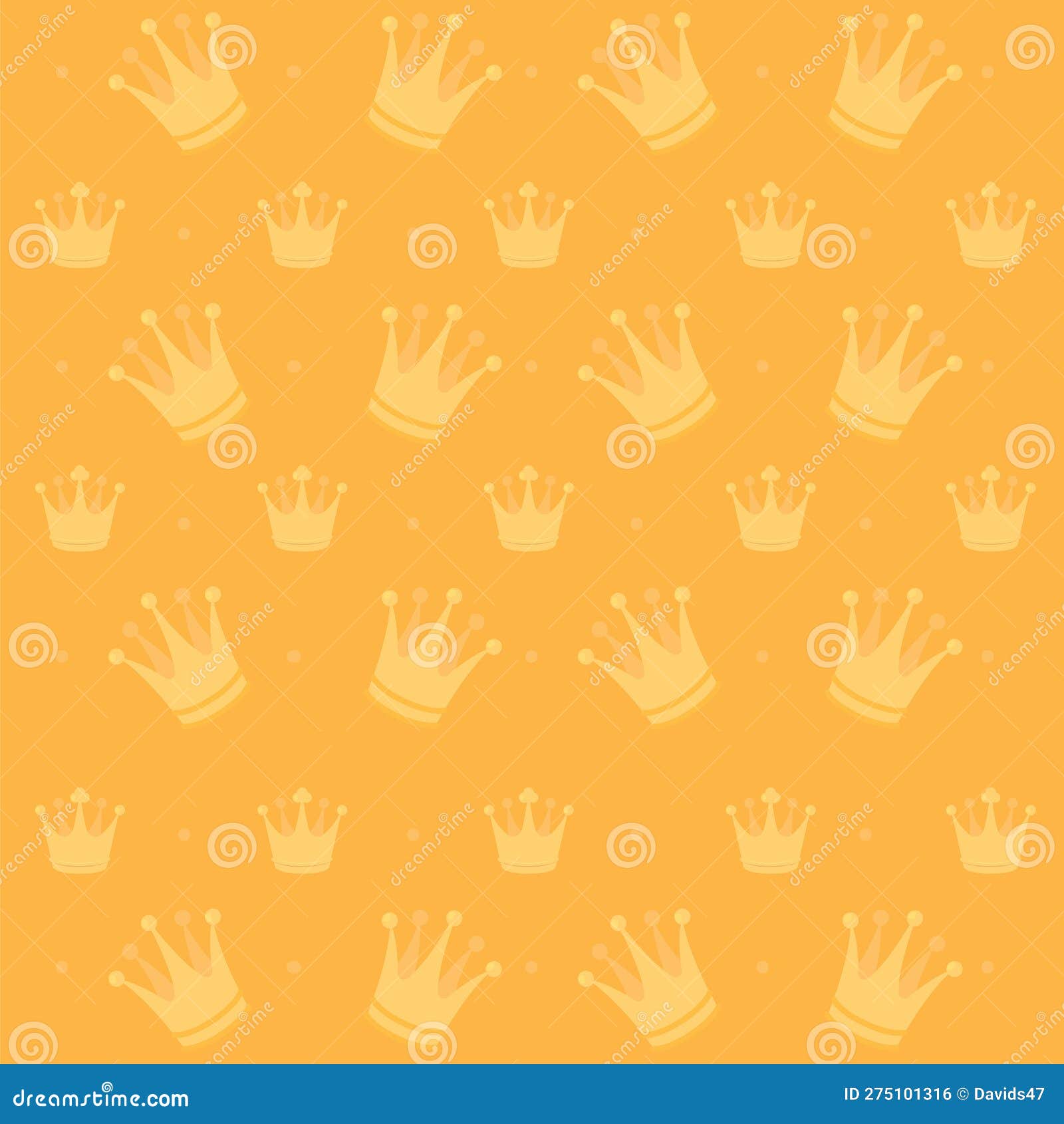 Seamless Pattern Background with Golden Crowns Vector Stock Vector ...