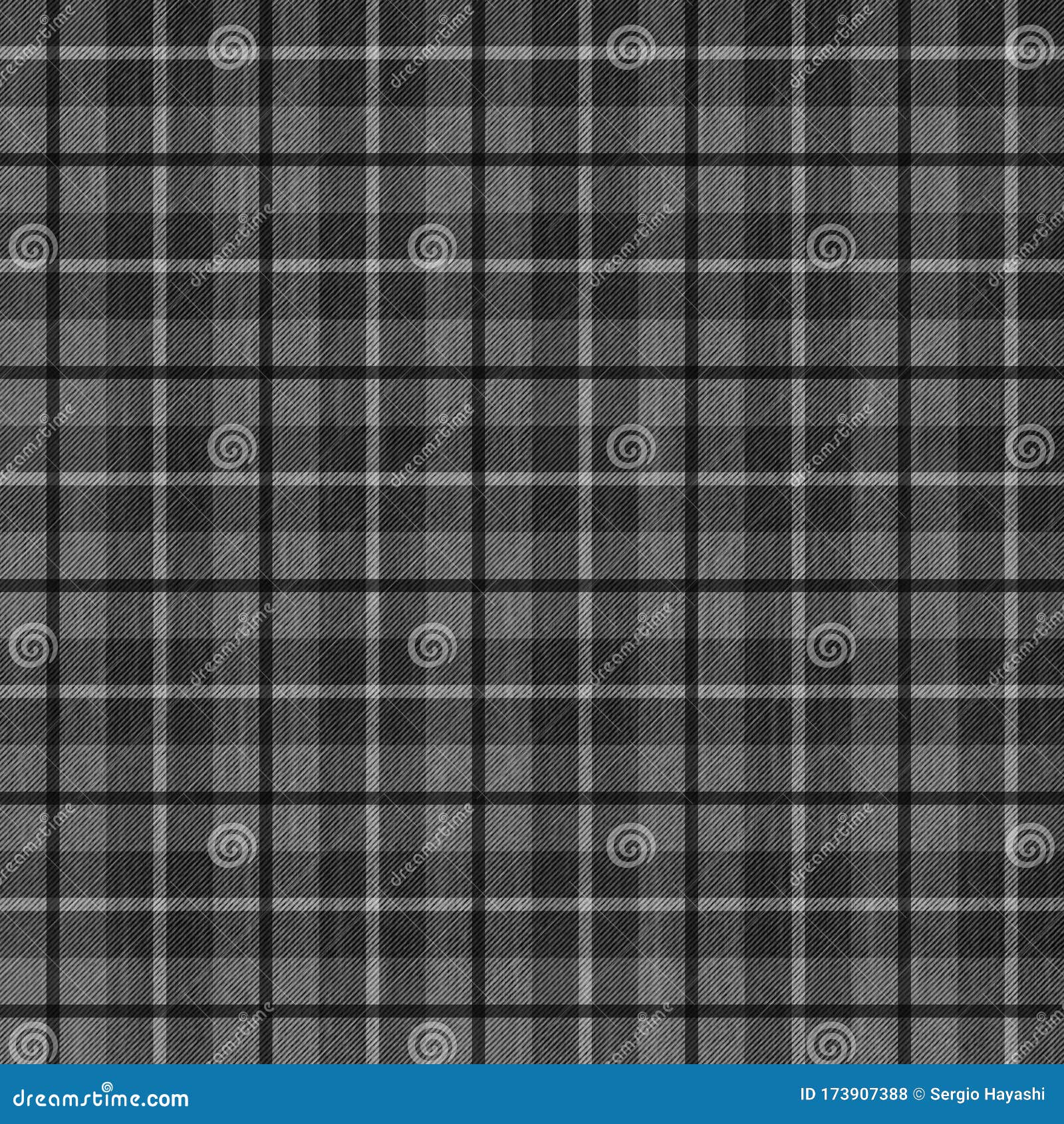 Tileable Gray Plaid Fabric Seamless Pattern Stock Illustration ...