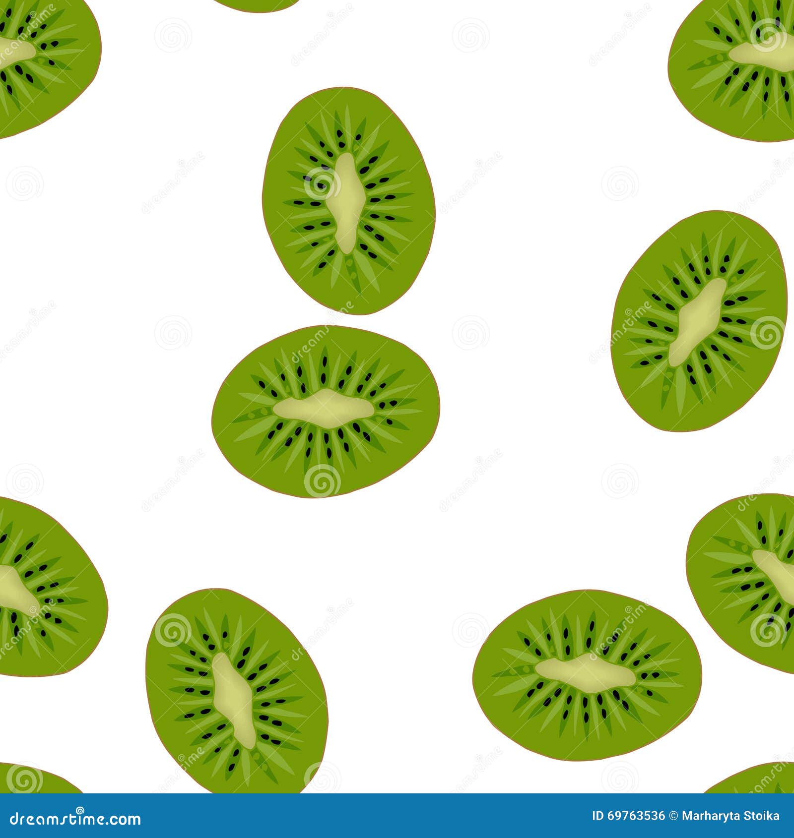 Seamless Pattern Background Kiwi. Stock Vector - Illustration of plant ...